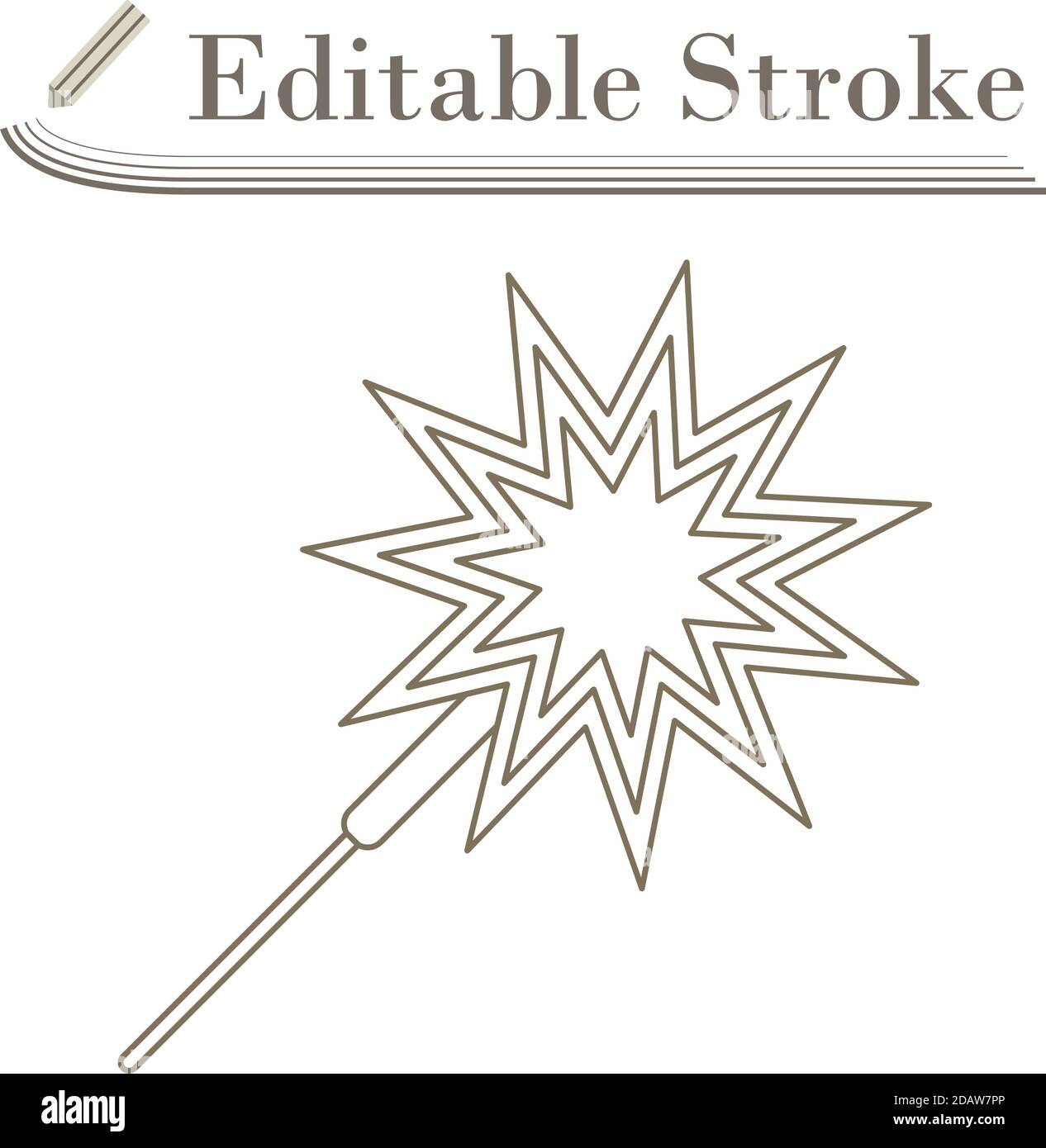 Party Sparkler Icon. Editable Stroke Simple Design. Vector Illustration ...