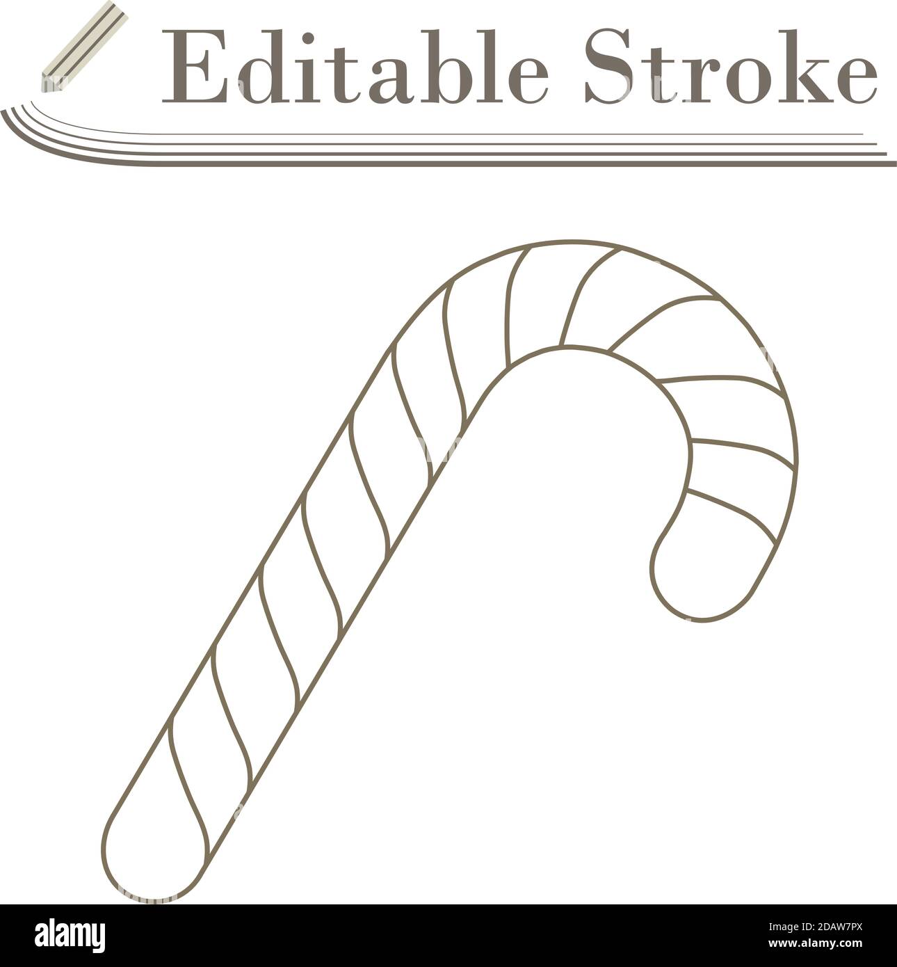 Stick Candy Icon. Editable Stroke Simple Design. Vector Illustration ...