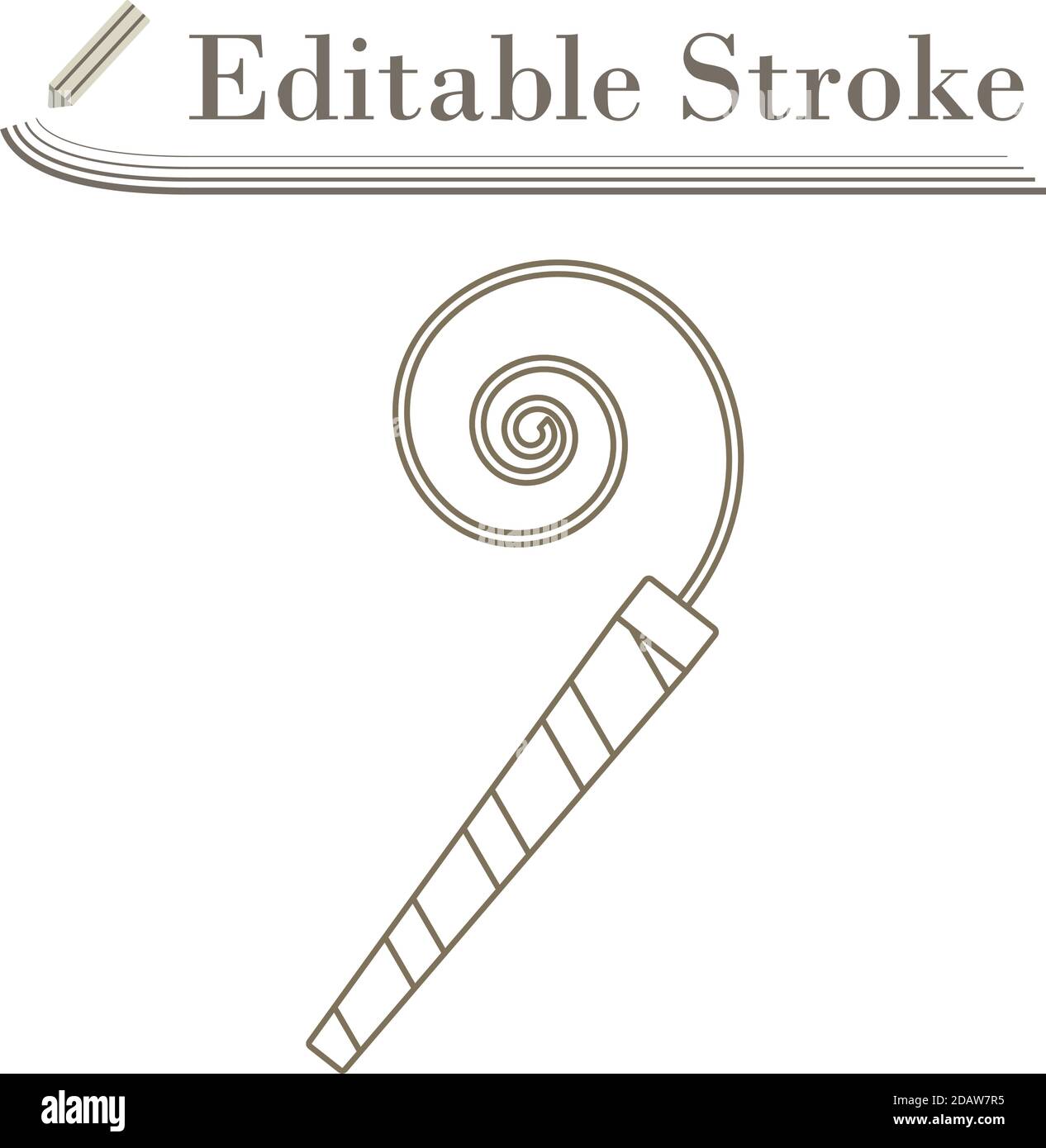 Party Whistle Icon. Editable Stroke Simple Design. Vector Illustration ...