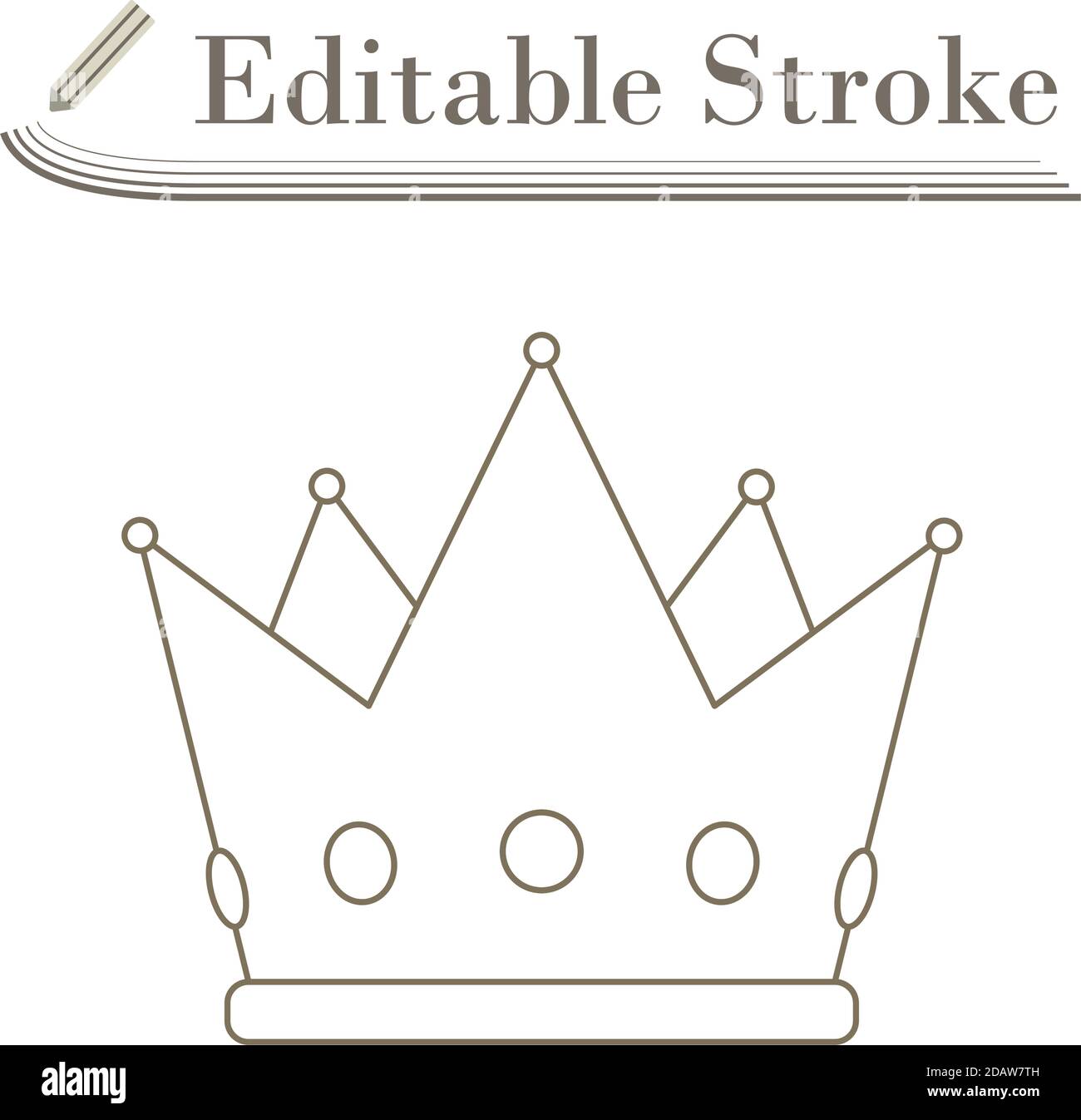 Party Crown Icon. Editable Stroke Simple Design. Vector Illustration ...