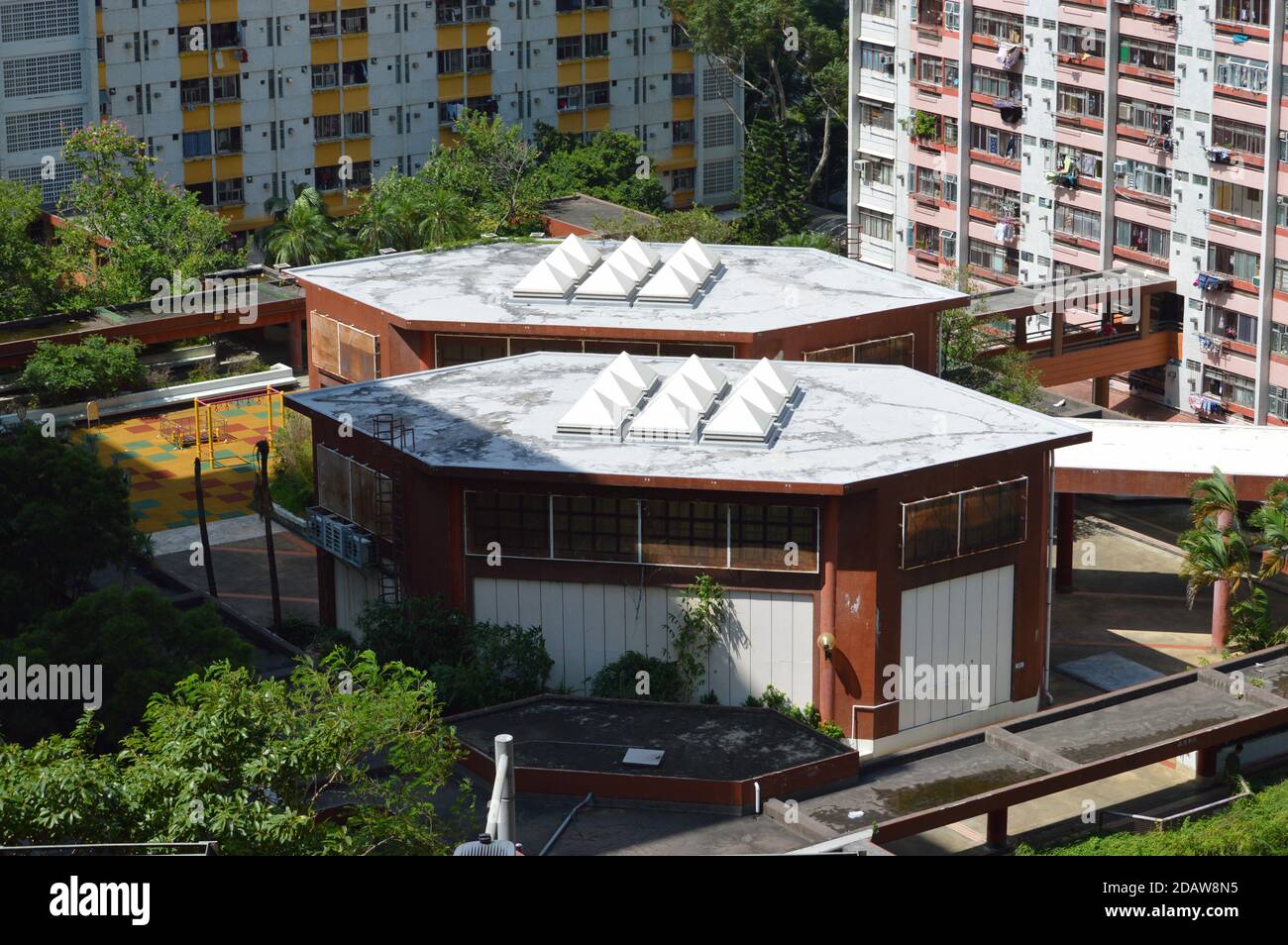 Podium facilities at Shek Lei (I) Estate, Kwai Chung, Hong Kong Stock ...