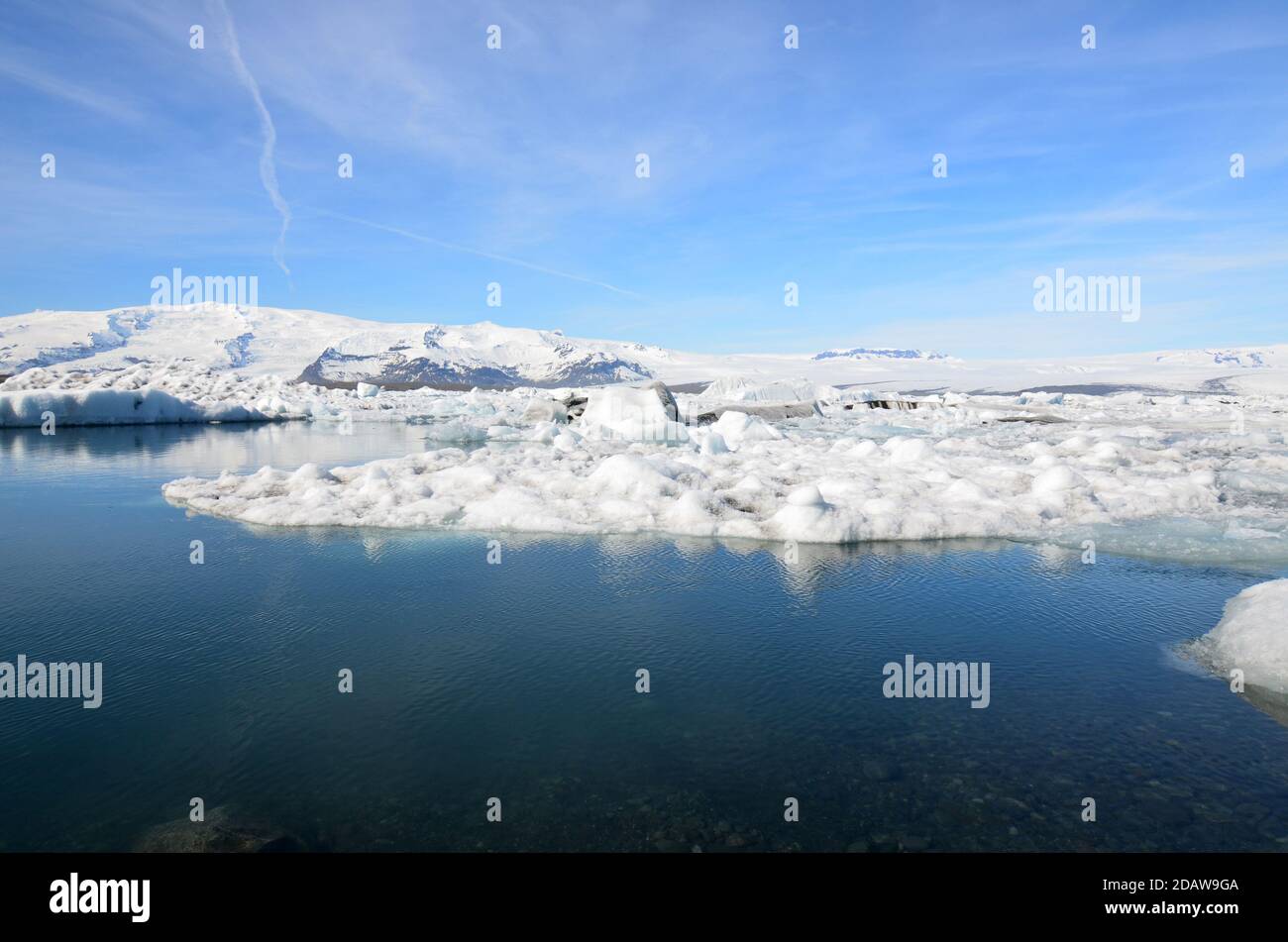 Stunning view of an icey Icelandic landscape Stock Photo - Alamy