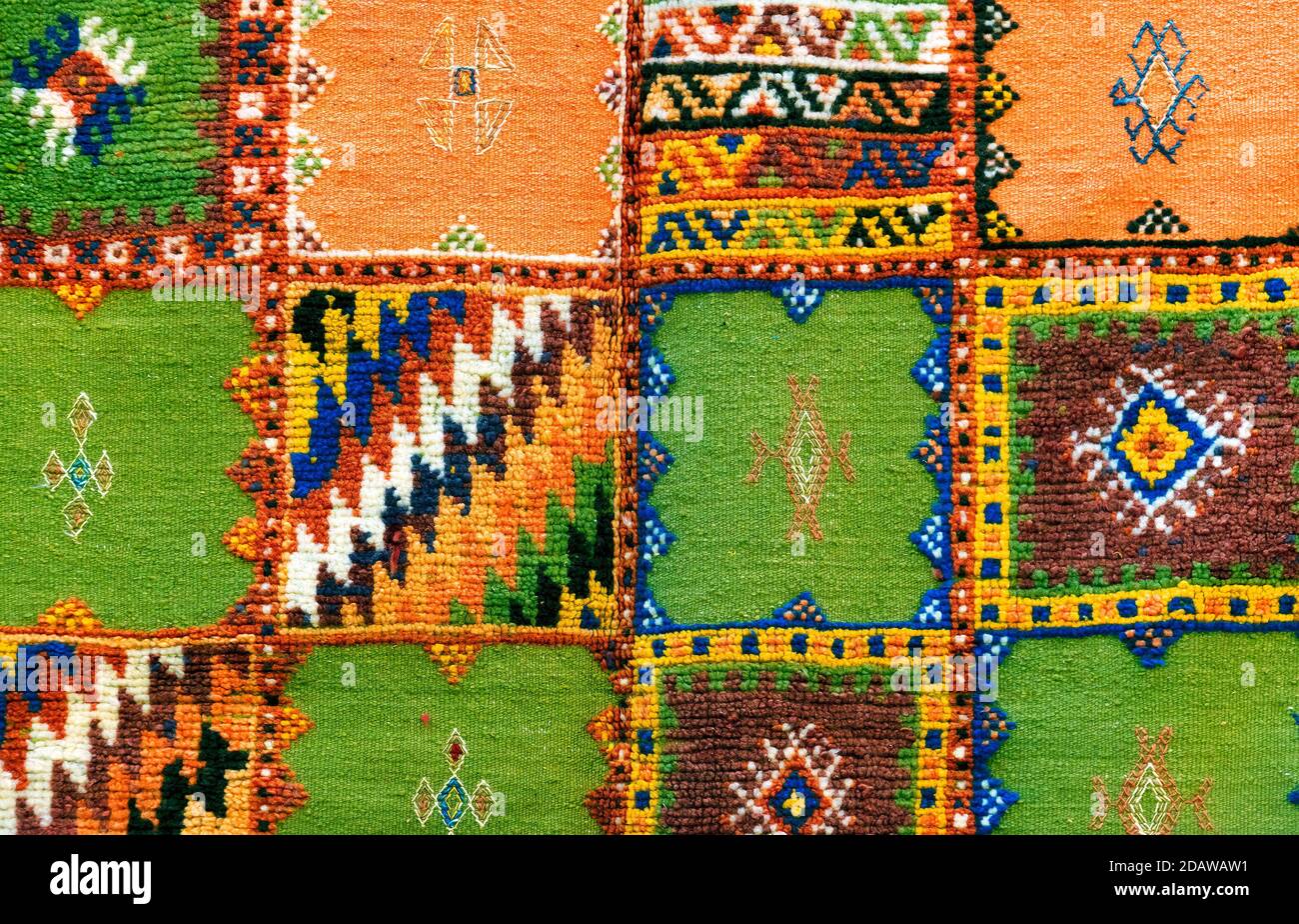 Texture of berber traditional wool carpet with geometric pattern ...