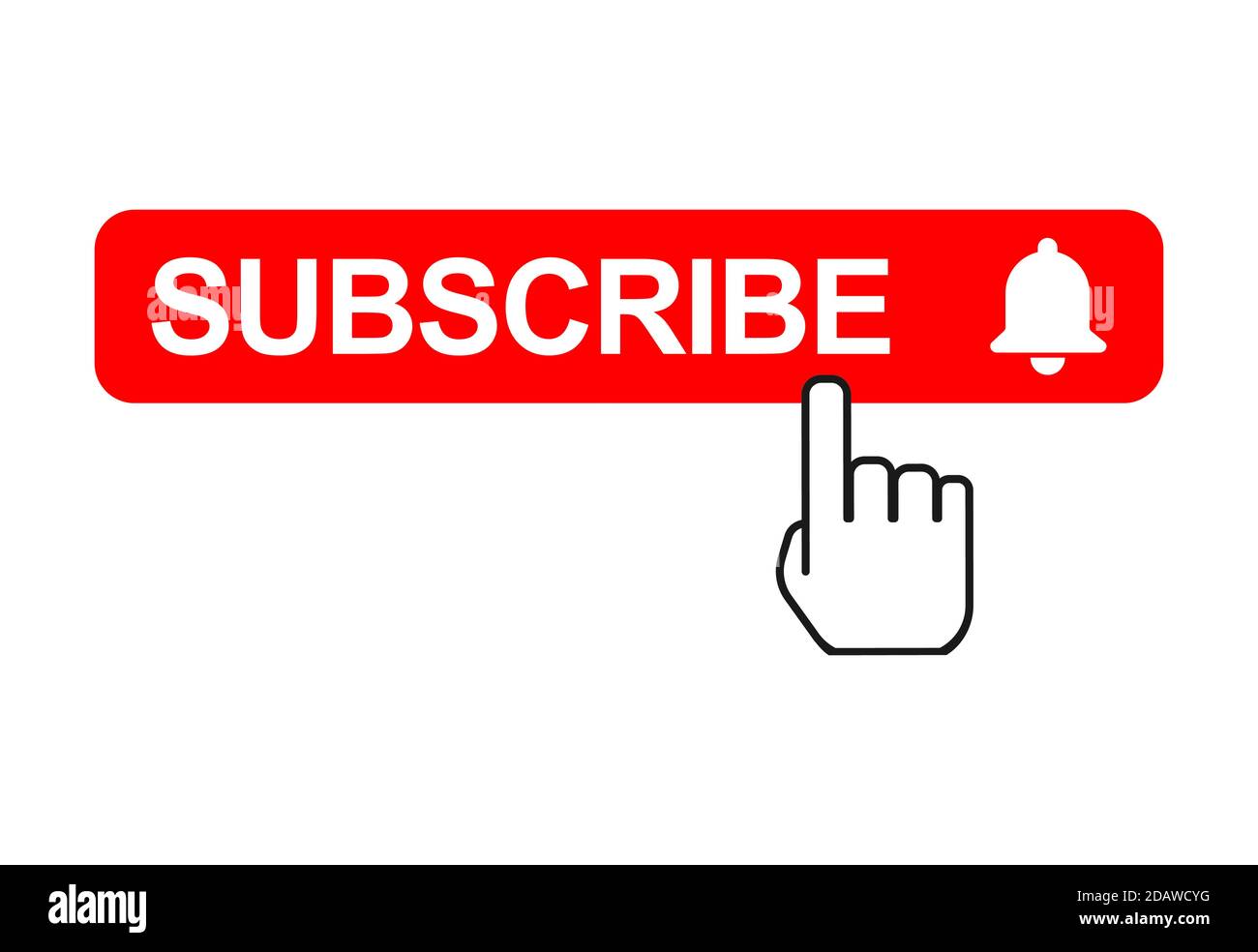 Subscribe web button, social media icon vector illustration, internet ...