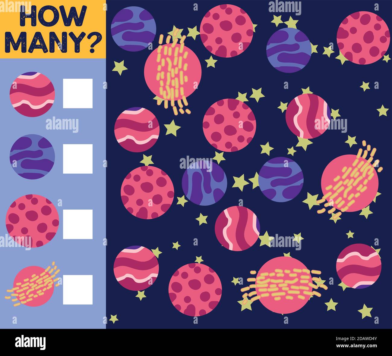 Counting Game for Preschool Children. Educational a mathematical game ...