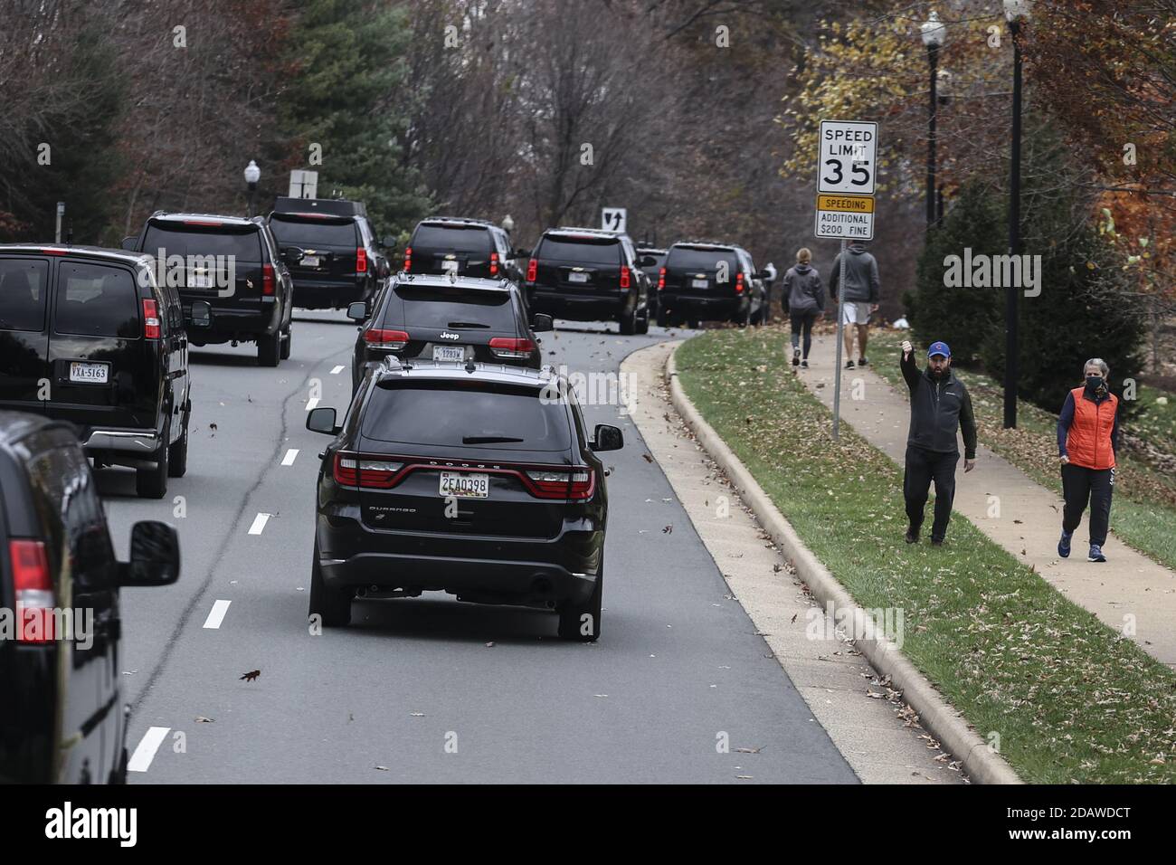 Washington, United States. 15th Nov, 2020. The motorcade with US ...