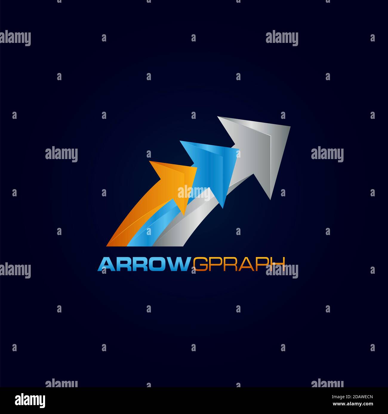 Arrow Graph logo Template Design Concept for Finance, Info graphic ...