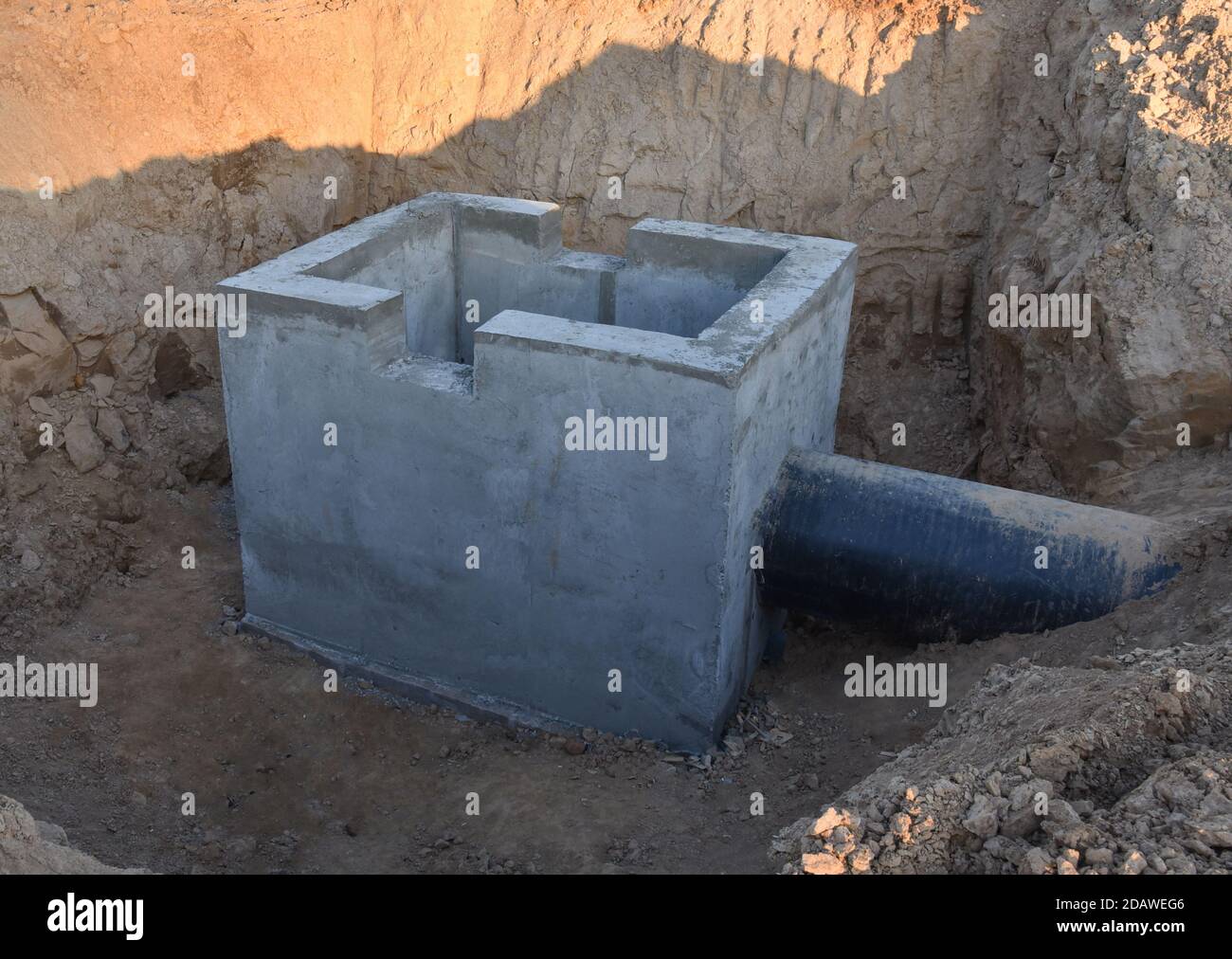 Construction of stormwater pits, sanitary sewer system distribution ...