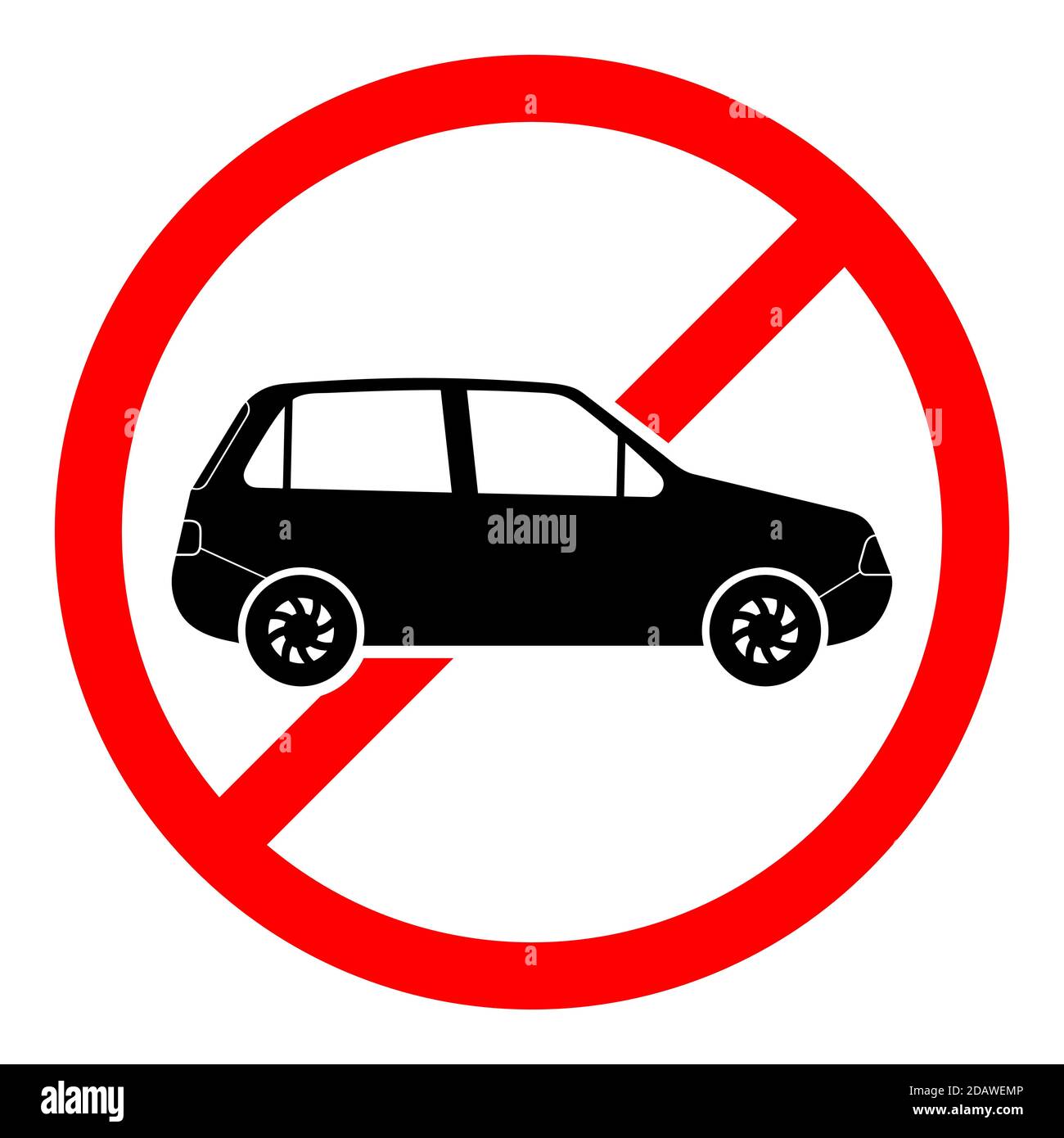 No cars allowed sign Stock Vector Images - Alamy
