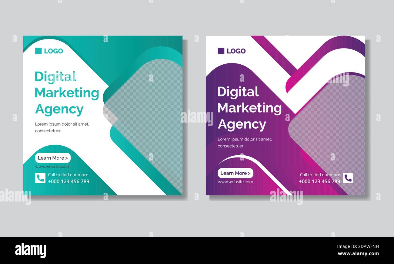 Digital Marketing Agency Vector Social Media Post Template Design ...