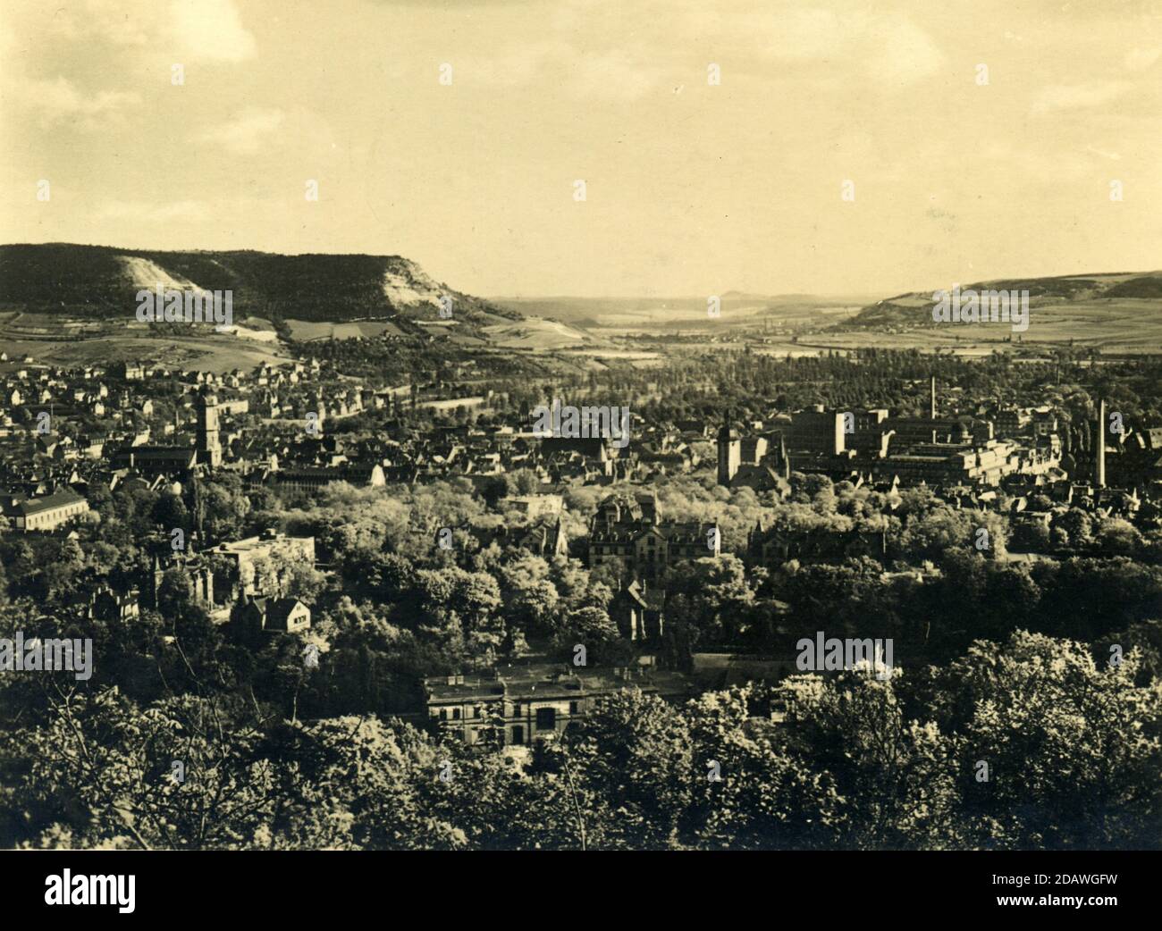 Landscape of Jena, Germany - 1930 Stock Photo - Alamy