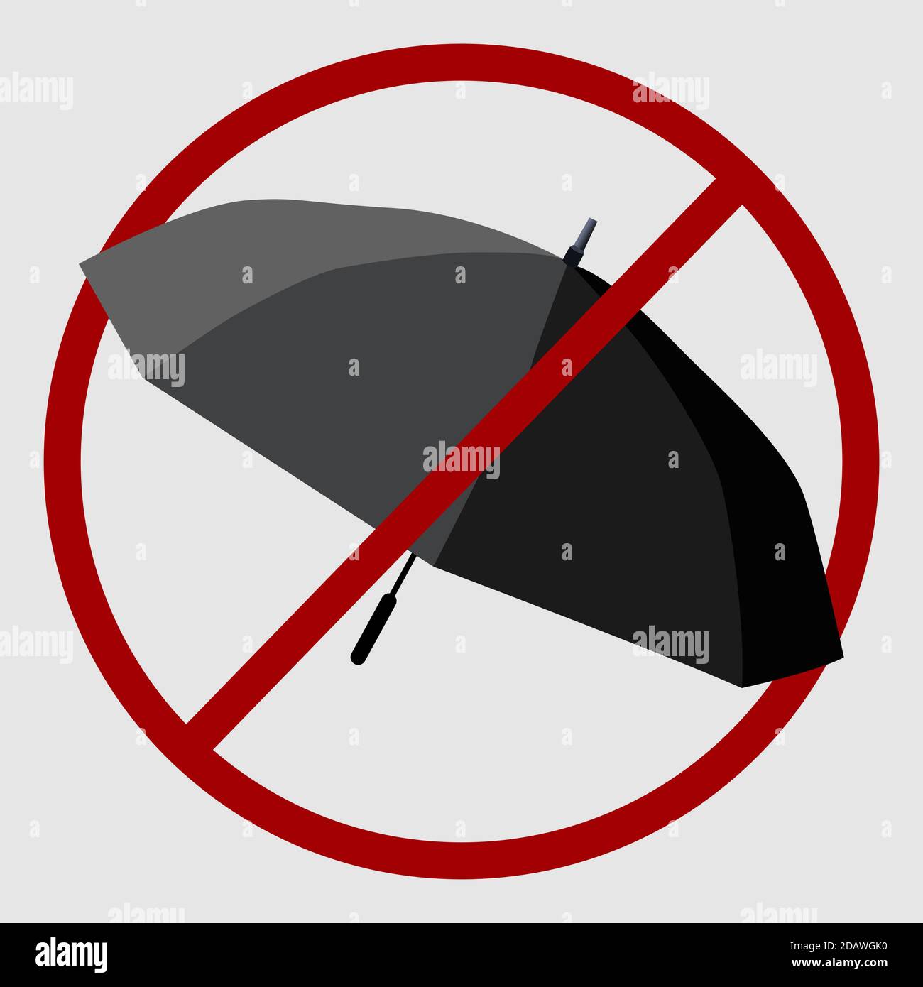 Umbrella icon. Prohibitory umbrella sign on a white background. EPS 10 ...