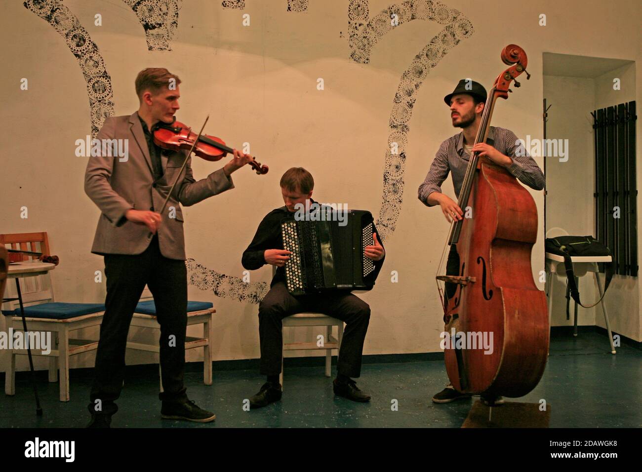 Traditional Klezmer music is played in Kazimierz’s small restaurants ...