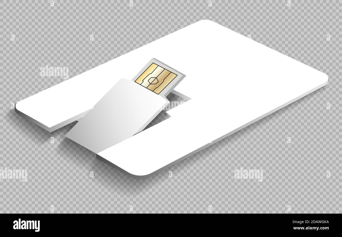 USB card on a gray background. Mocap branding. Isolated vector ...