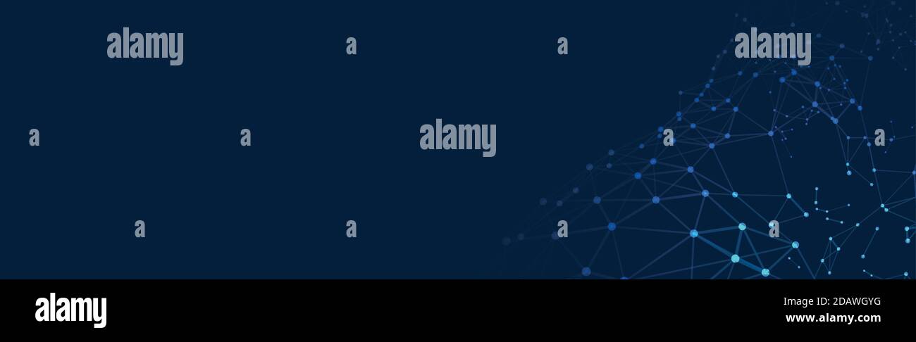 Abstract blue lines and dots background - Vector illustration Stock ...