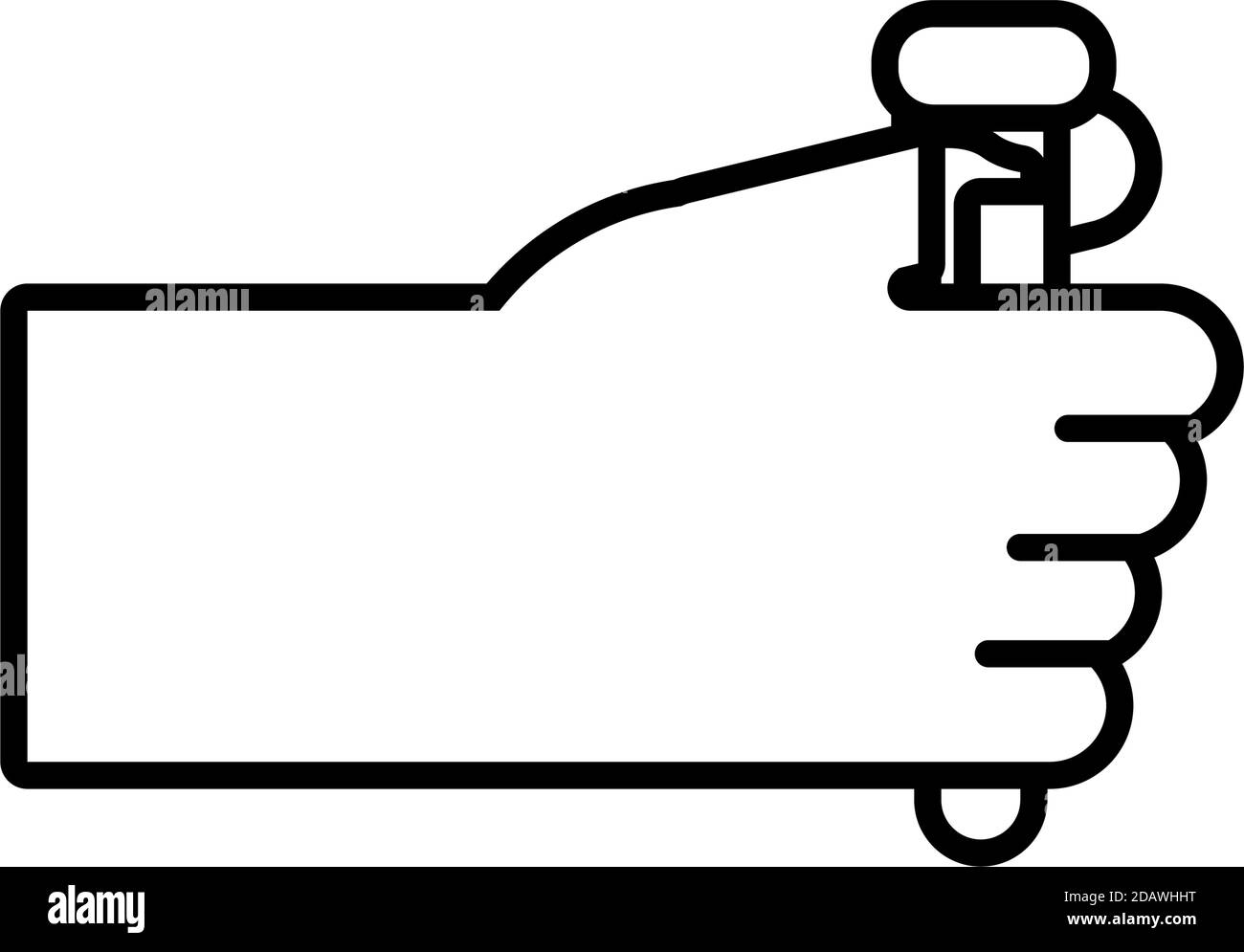 hand with tube test line style icon vector illustration design Stock ...