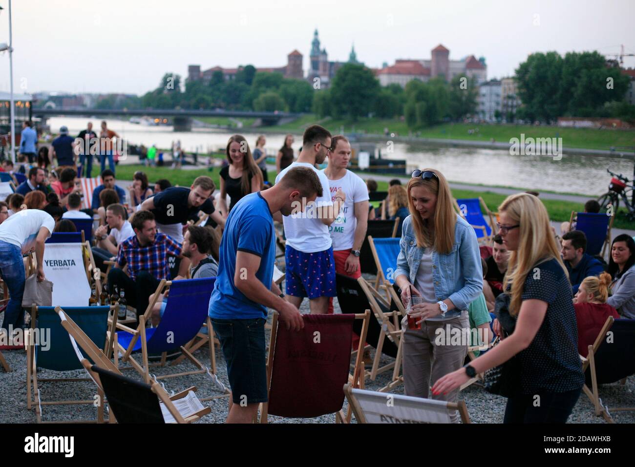 A party at Forum Przestrzenie, the former Soviet-era Forum Hotel, now a ...