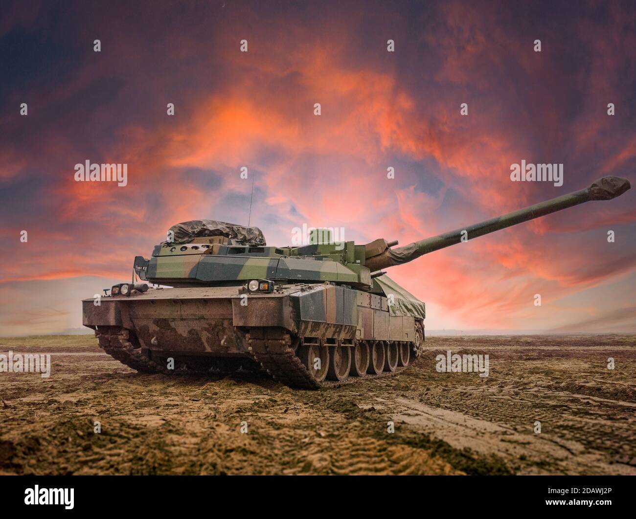 French Army Leclerc main battle tank Stock Photo - Alamy