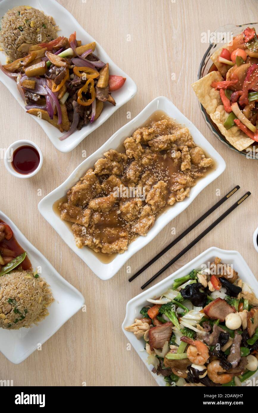 Peruvian culinary: Chifa, KAM LU WANTAN Peruvian Stock Photo - Alamy