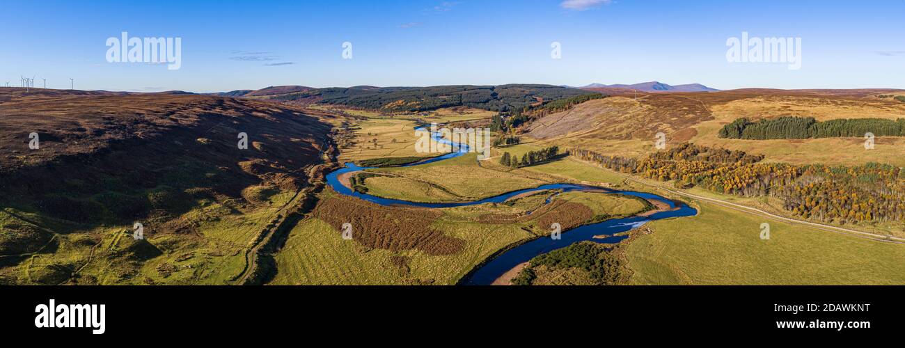 River Brora, Sutherland, Highlands, Scotland. Looking towards Balnacoil ...