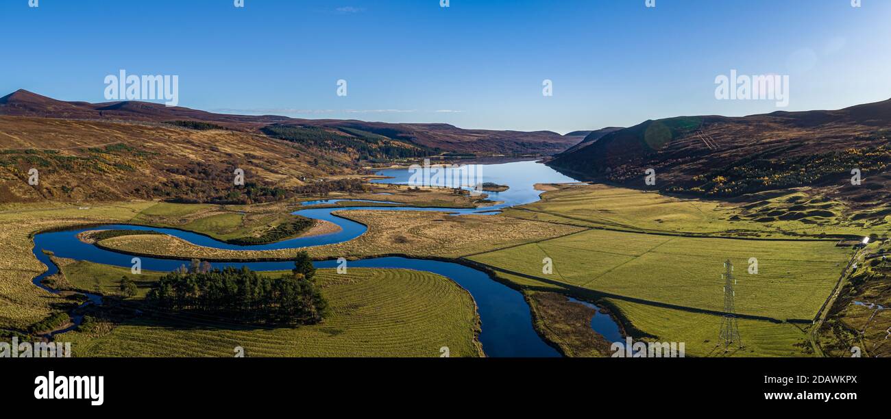 River Brora, Sutherland, Highlands, Scotland. Looking towards Loch ...