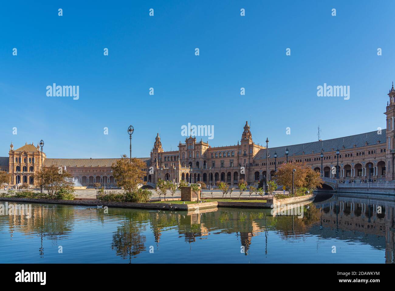 The famous Plaza de Espana, Spain Square, in Seville, Andalusia, Spain ...