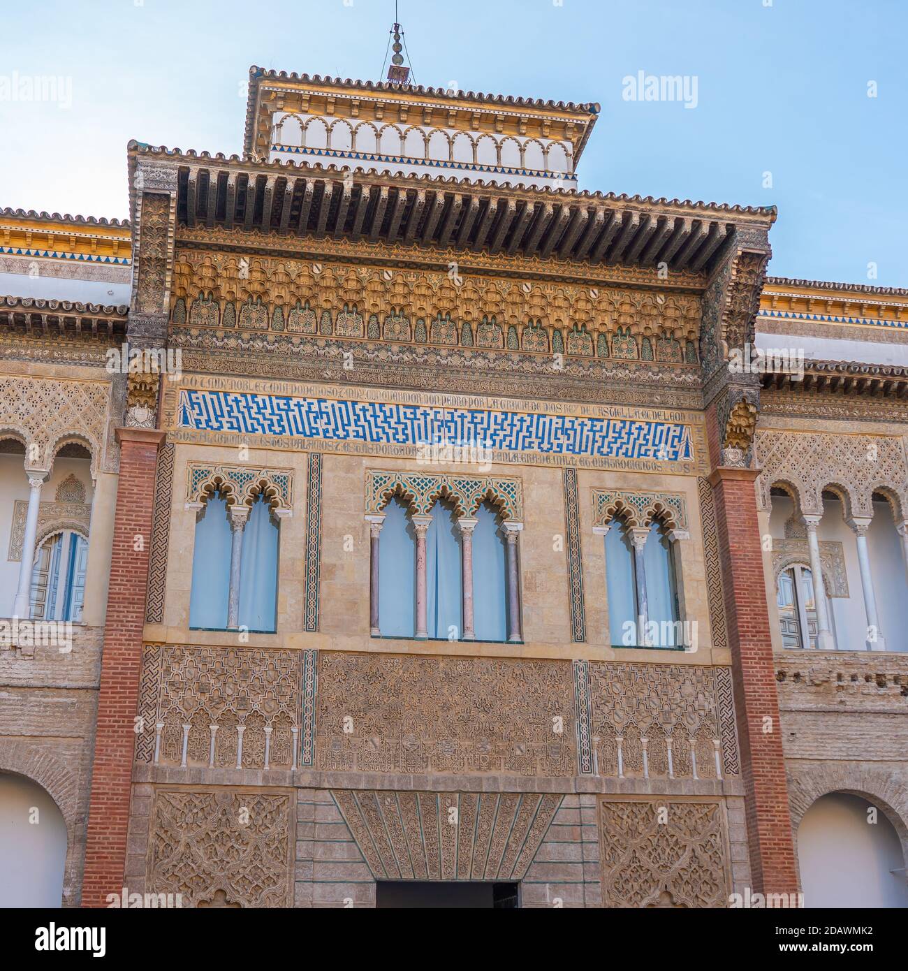 Palace of Alcazar in Seville, Famous Andalusian Architecture. Old Arab ...