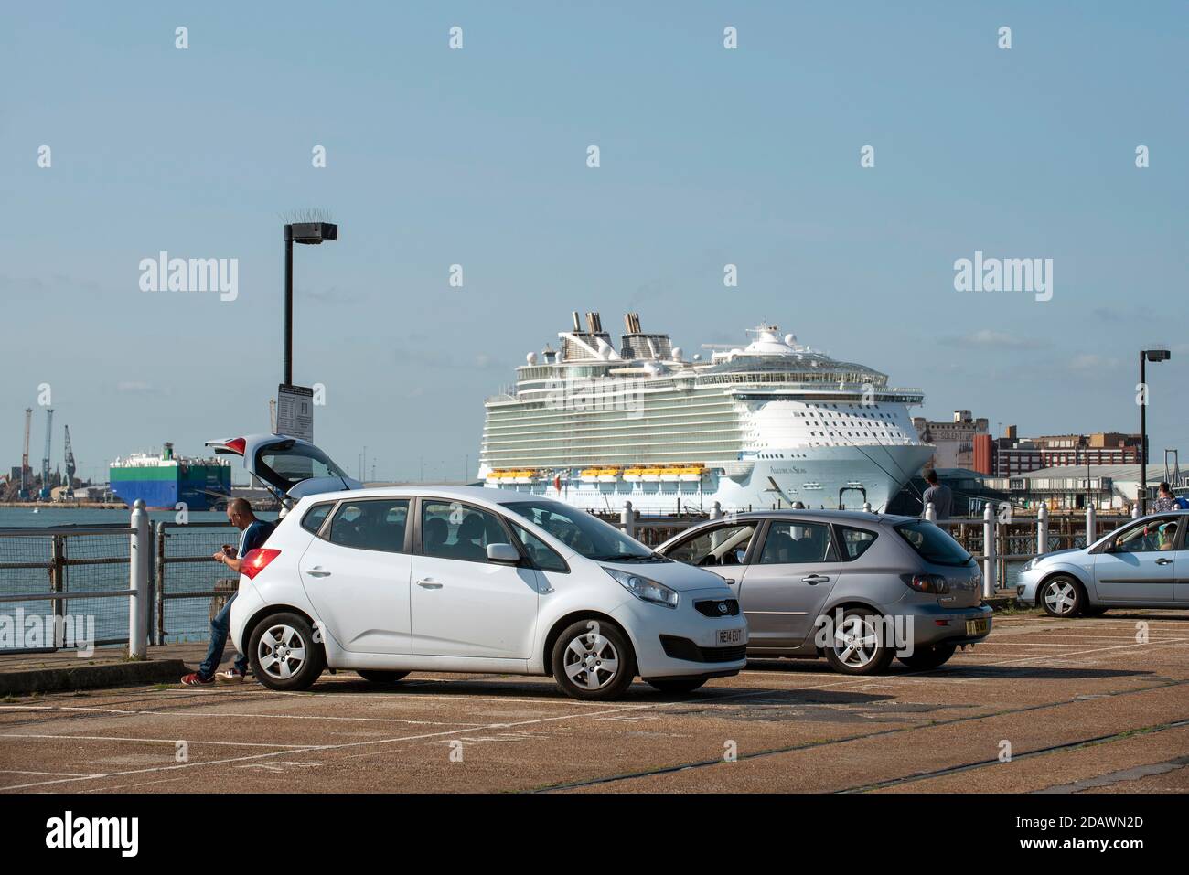 Town Quay, Southampton, England, UK. 2020. Town Quay car parking for ...