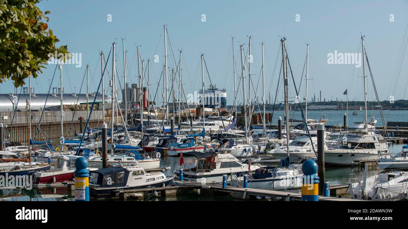 Town Quay, Southampton, England, UK. 2020. Town Quay Marina seen from ...