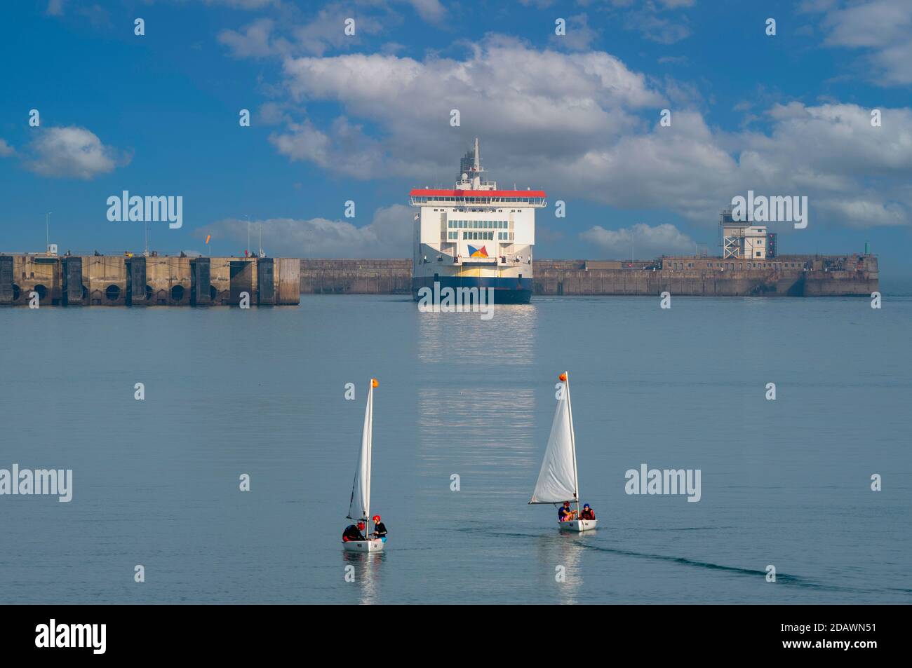 Port of Dover, Kent, England, UK. 2020. A cross channel ferry the Pride ...