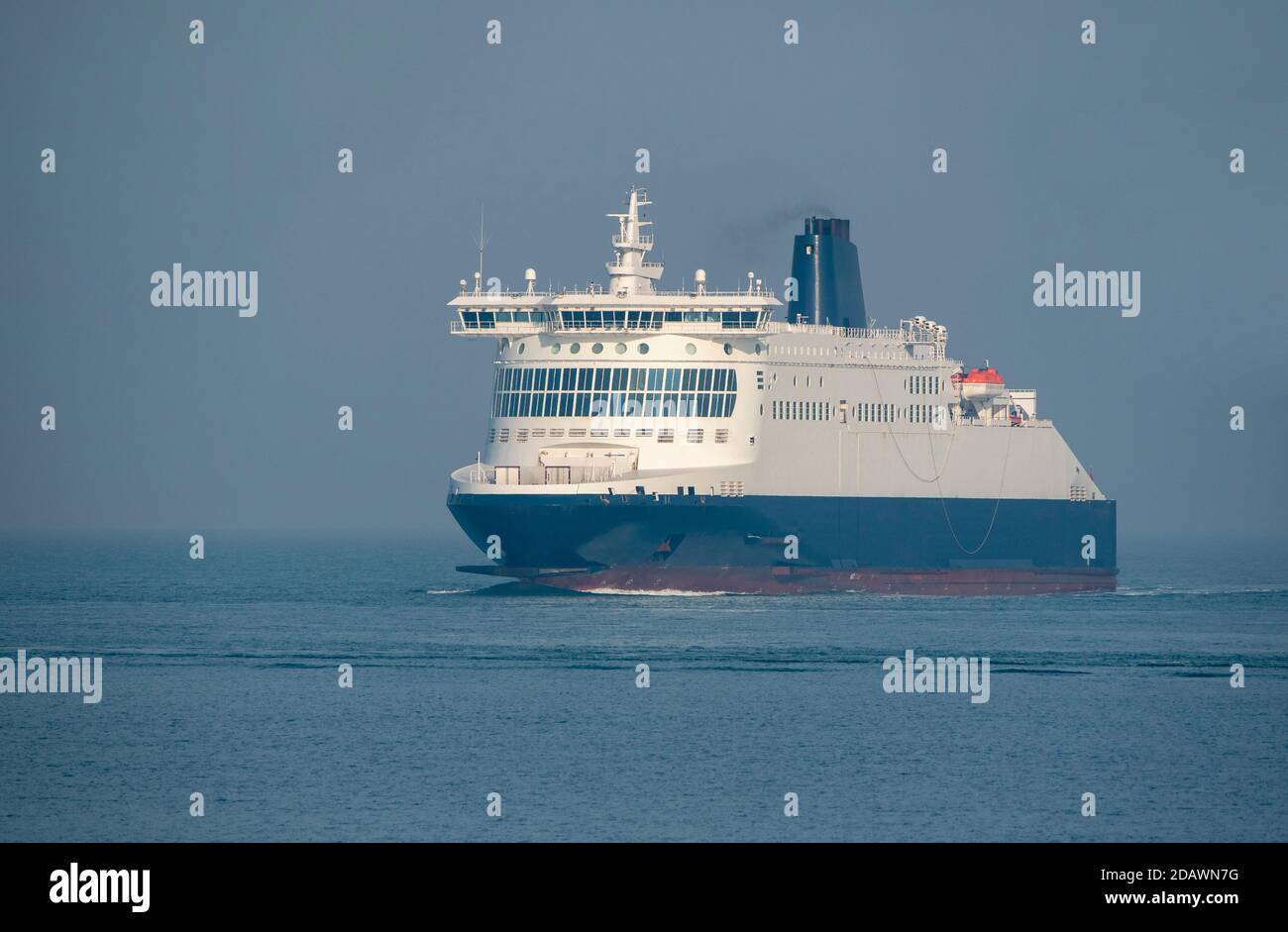 Southern England, UK. 2020. A cross channel ferry underway, in British ...