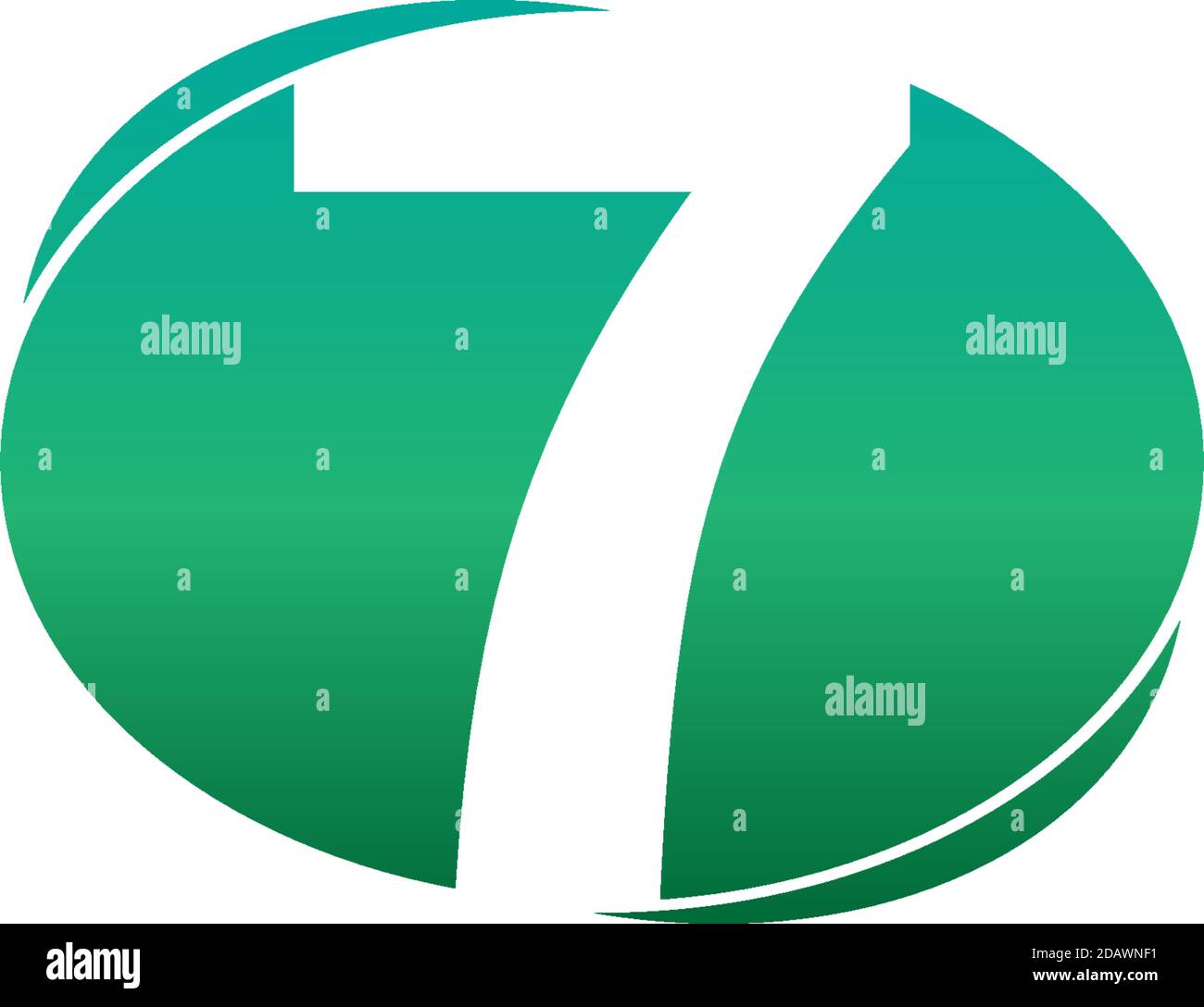 Number 7 icon logo creative design vector Stock Vector Image & Art - Alamy