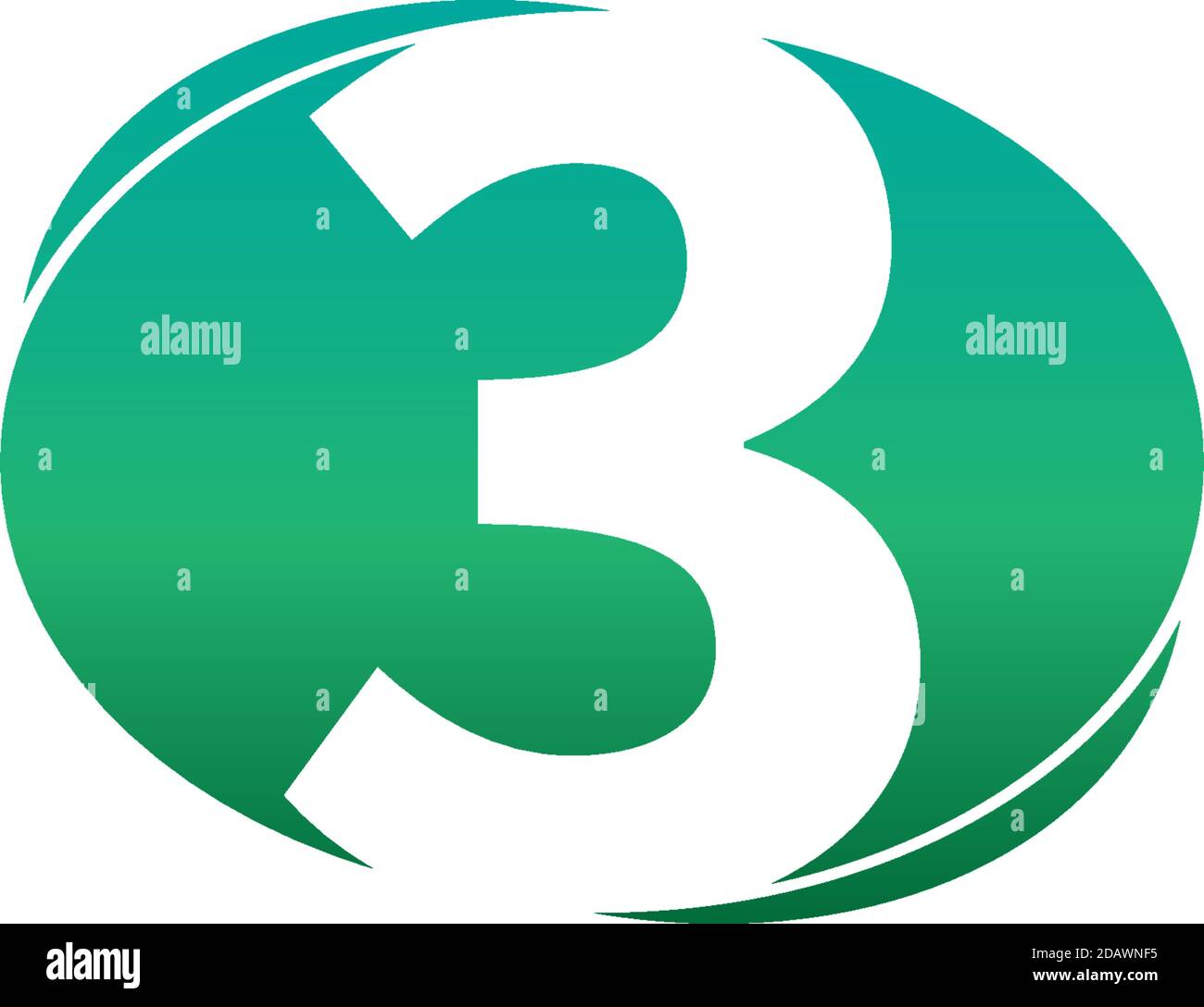 Number 3 icon logo creative design vector Stock Vector Image & Art - Alamy