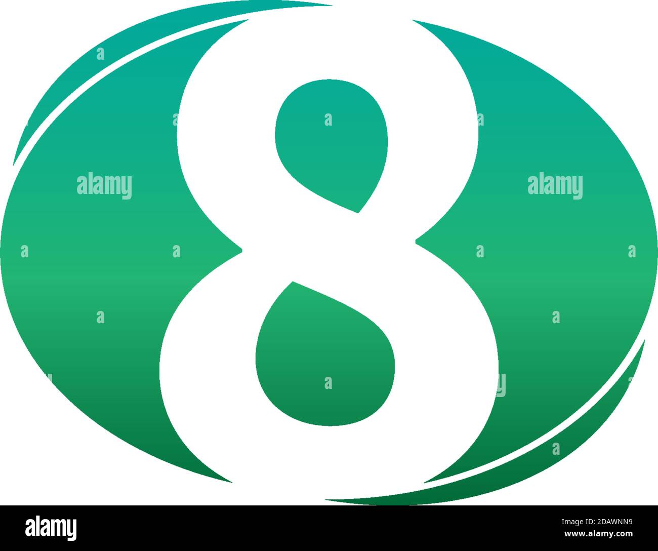 Number 8 icon logo creative design vector Stock Vector Image & Art - Alamy