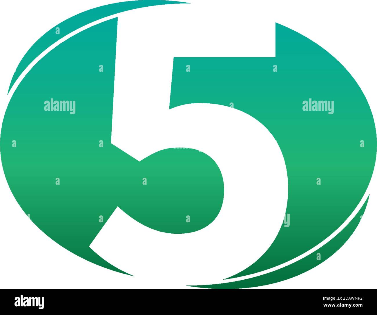 Number 5 icon logo creative design vector Stock Vector Image & Art - Alamy