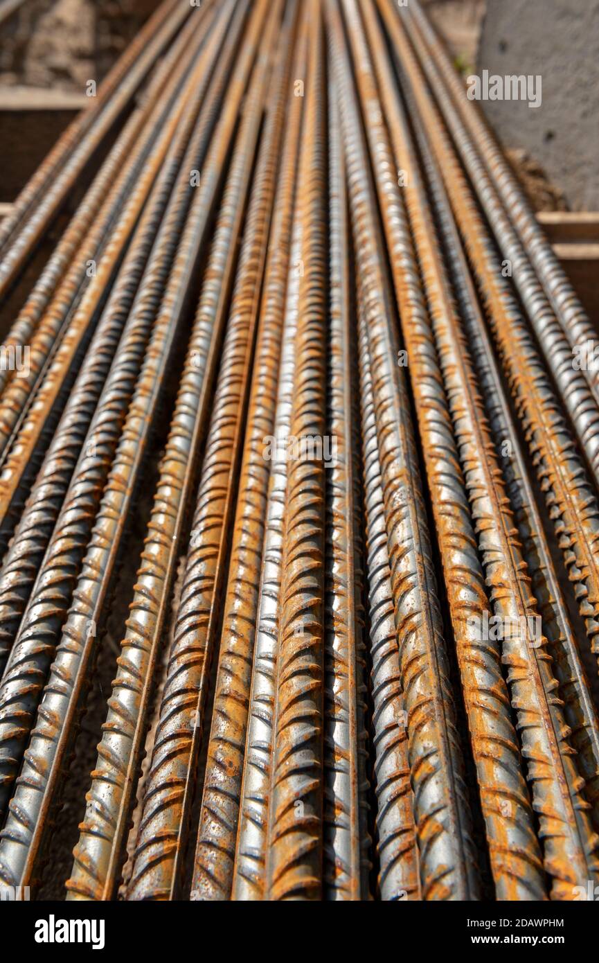 Iron bars for construction use Stock Photo - Alamy