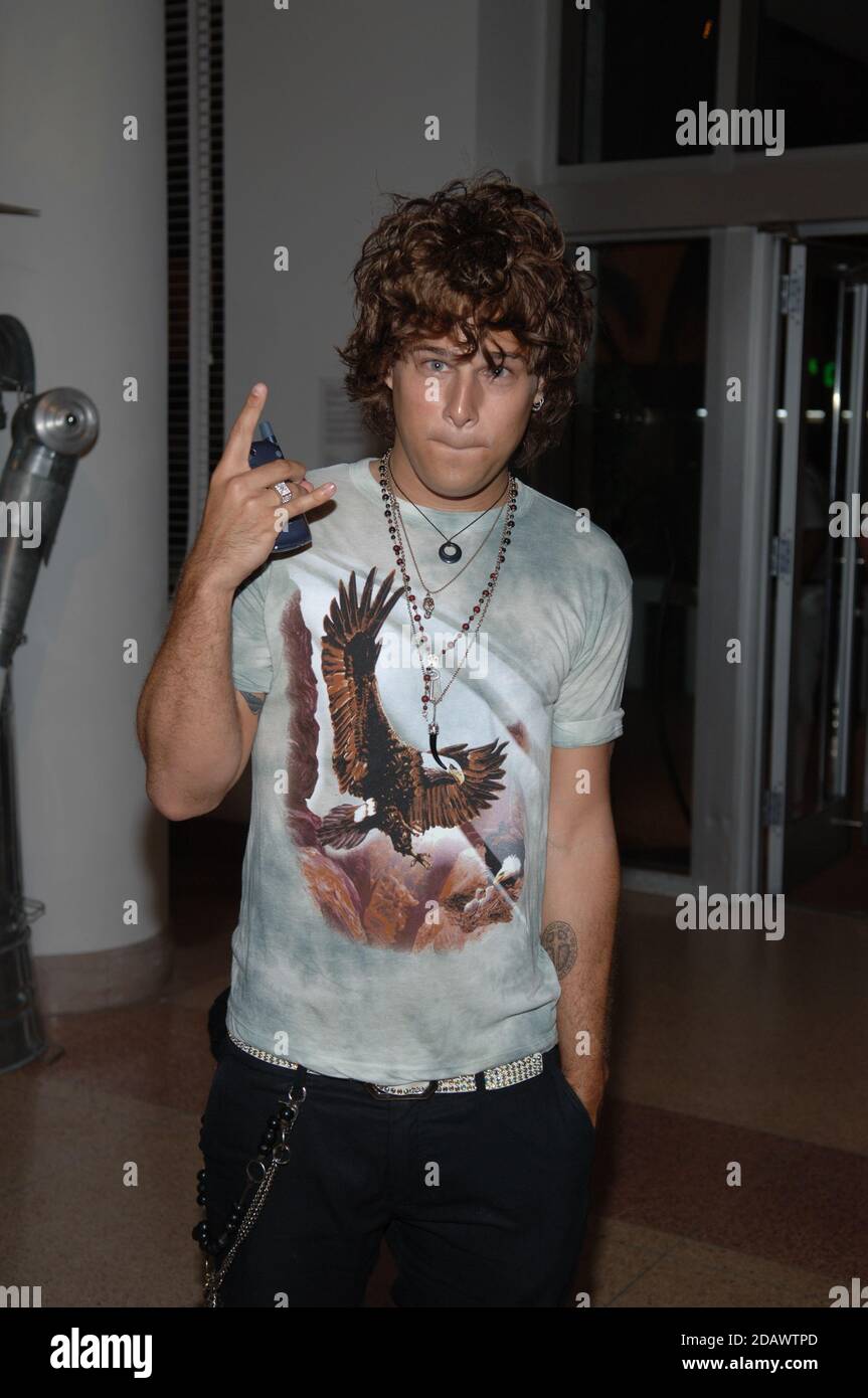 MIAMI, FL- MAY 12, 2006; Singer Ryan Cabrera shows up with a funky new ...