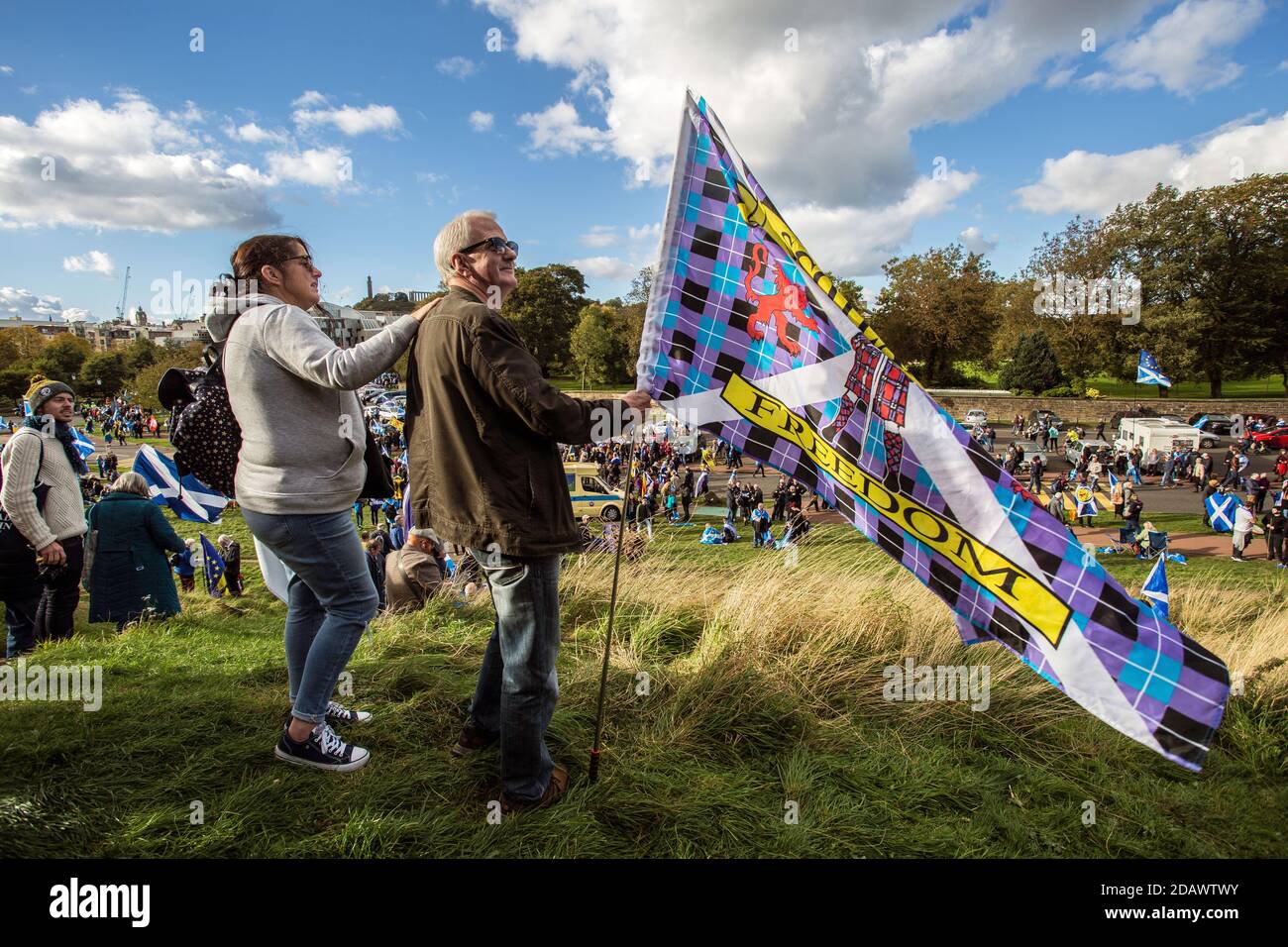 Scottish flag outside hi-res stock photography and images - Alamy
