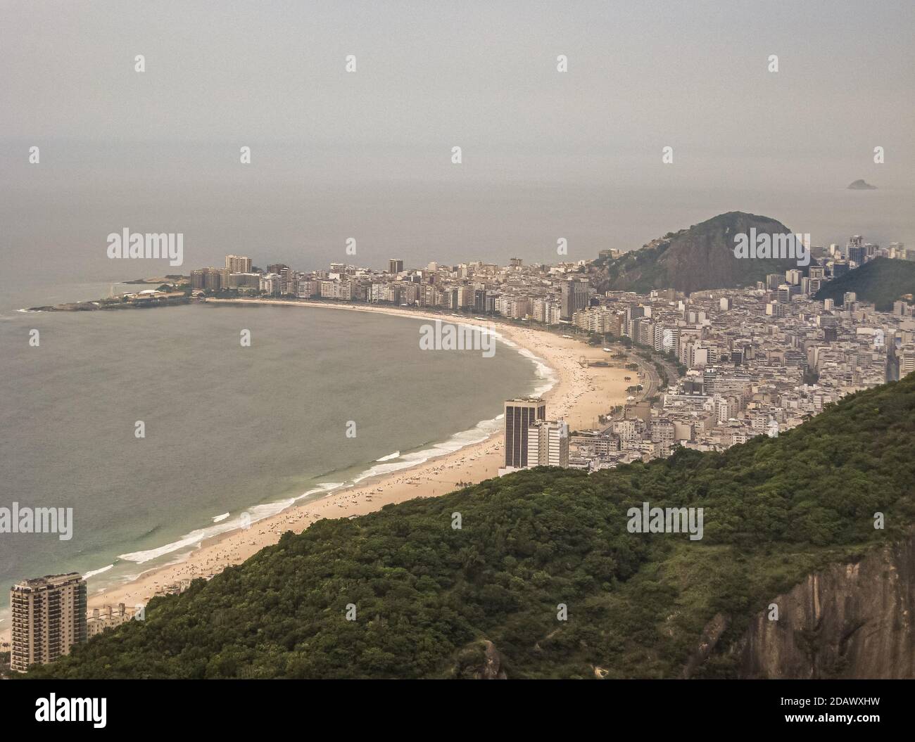 Rio de Janeiro, Brazil - December 25, 2008: Christmas day. Aerial view ...