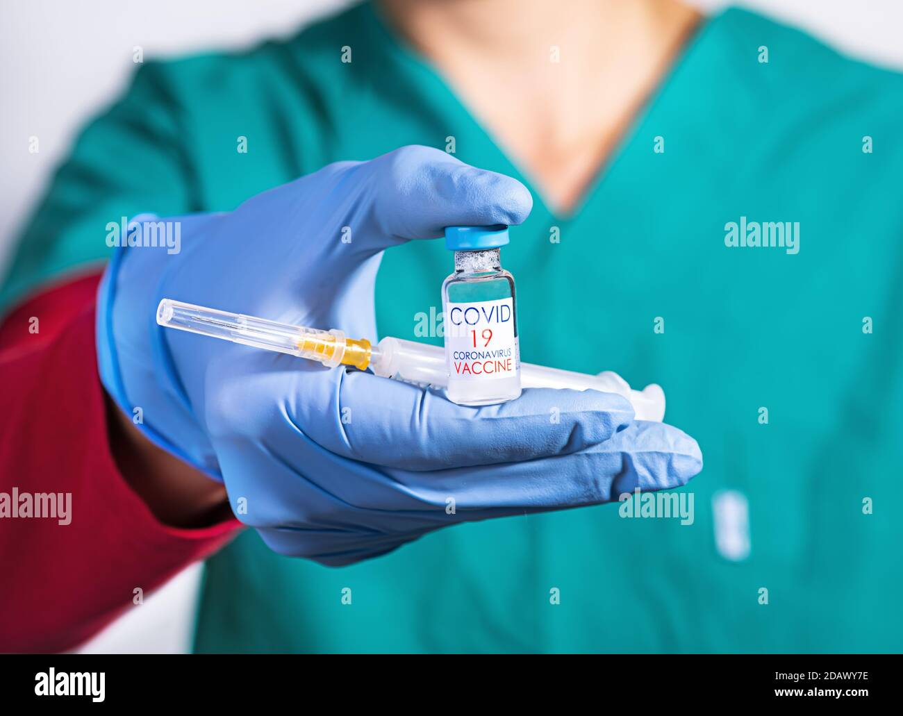 Doctor with injection vaccine. Medical concept Stock Photo - Alamy