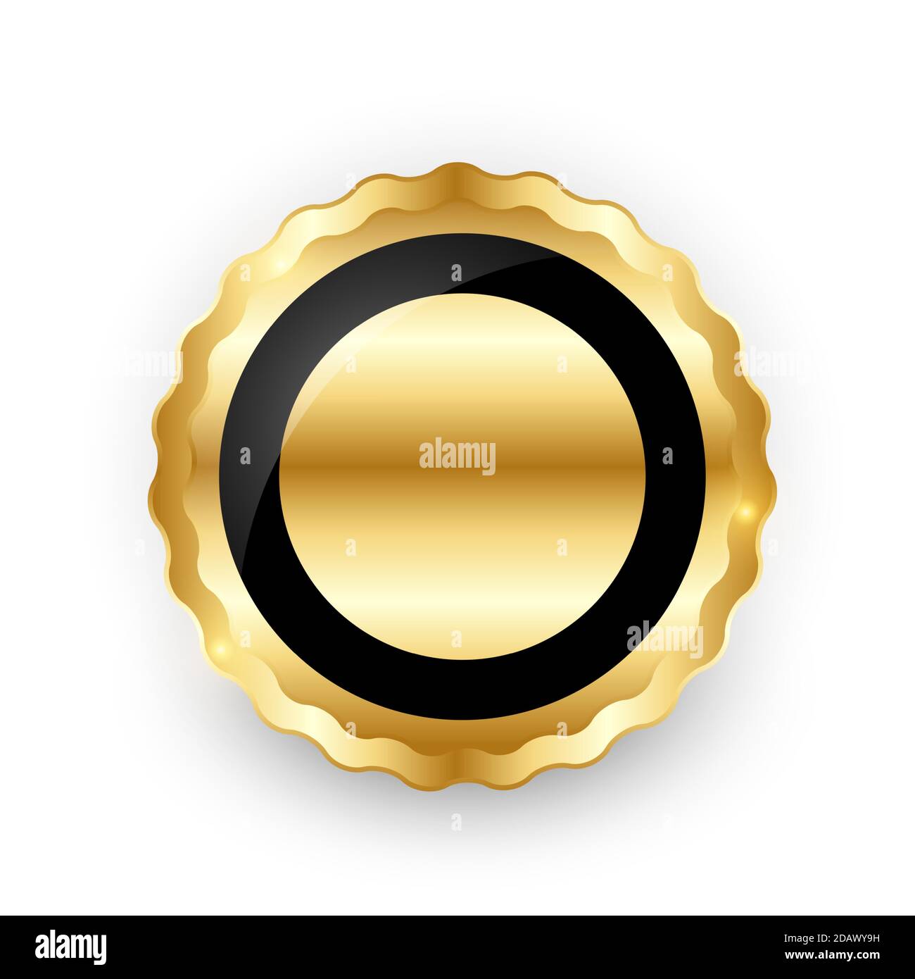 Abstract Gold Label Template on white. Vector Illustration Stock Vector ...