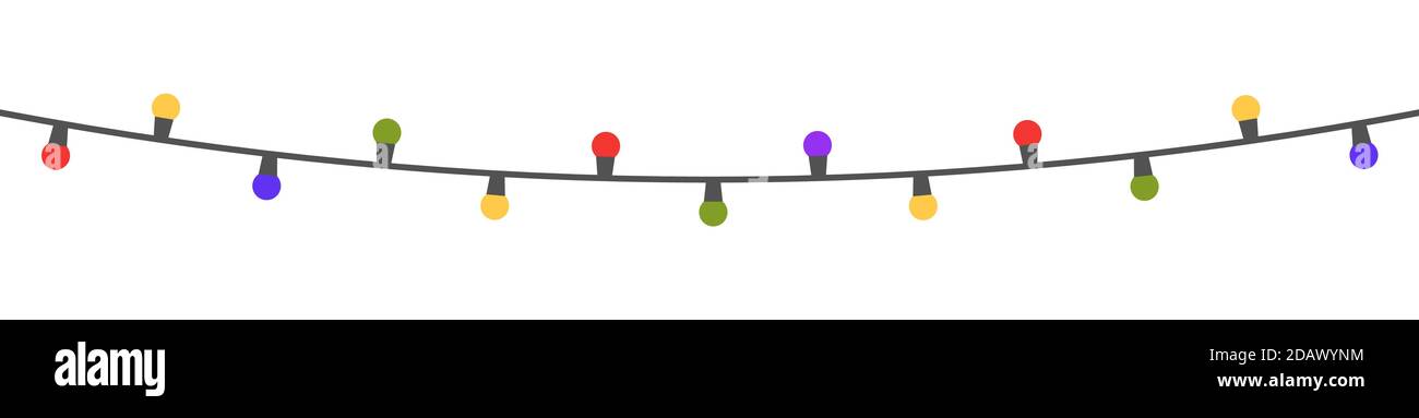 Christmas Lights Banner Transparent