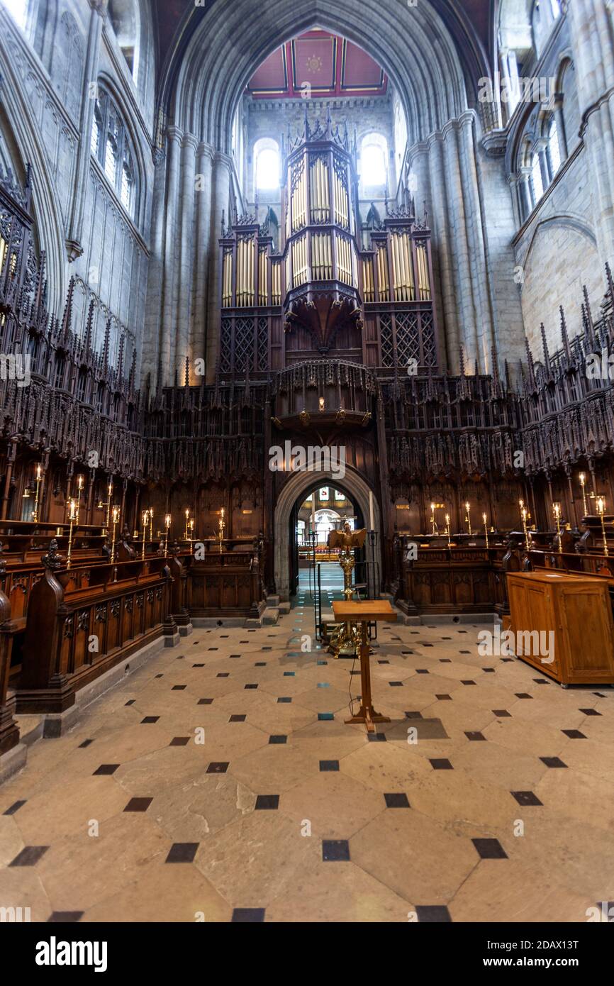 Choir stall, Ripon Cathedral, Ripon, North Yorkshire, England, UK Stock ...