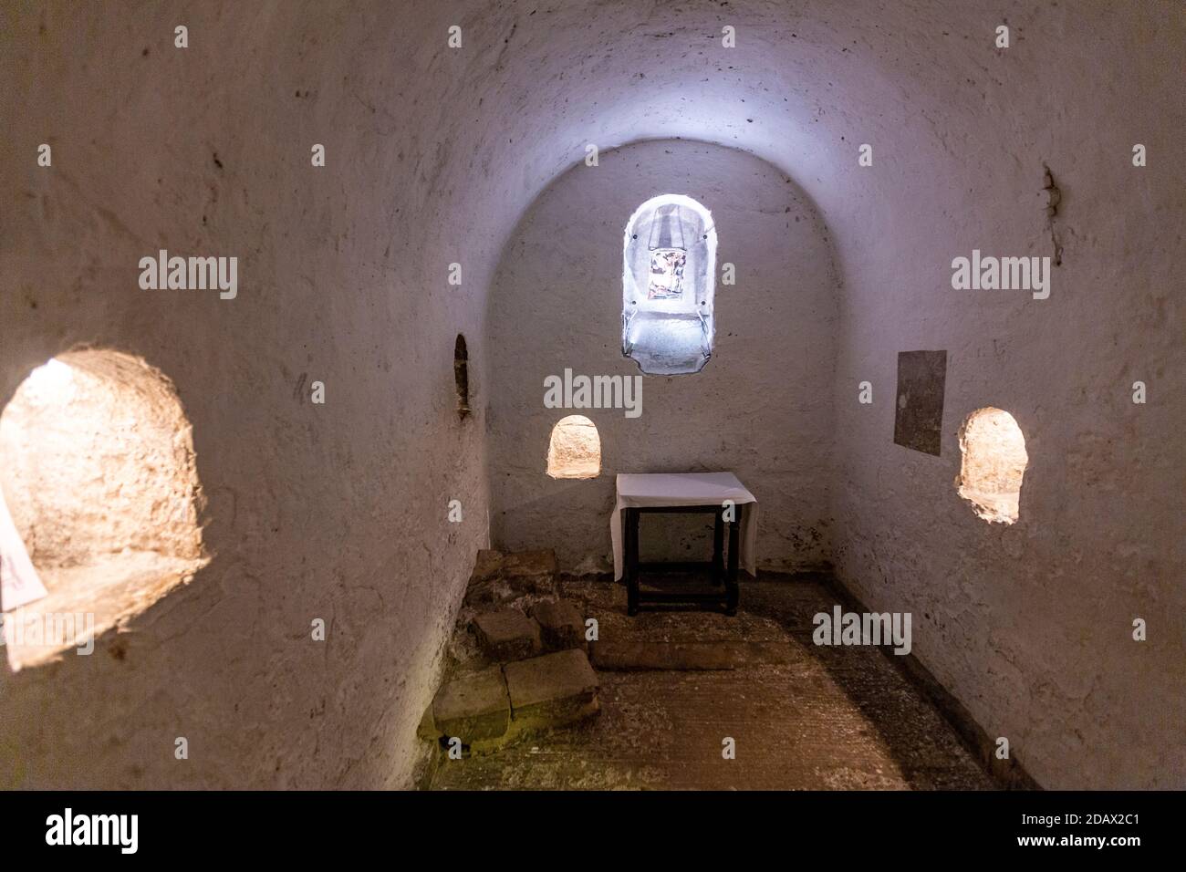 Crypt in Ripon Cathedral, Ripon, North Yorkshire, England, UK Stock ...