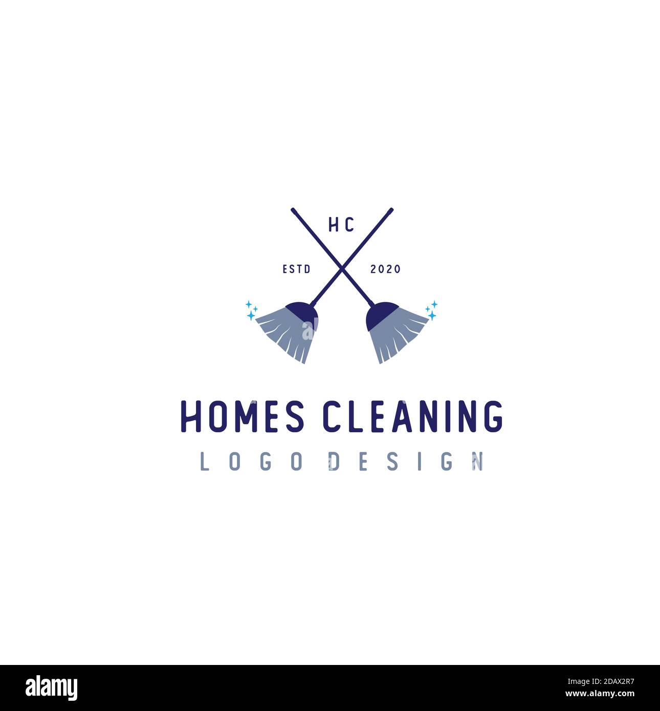 Crossed Cleaning Broom symbol logo design Stock Vector Image & Art - Alamy