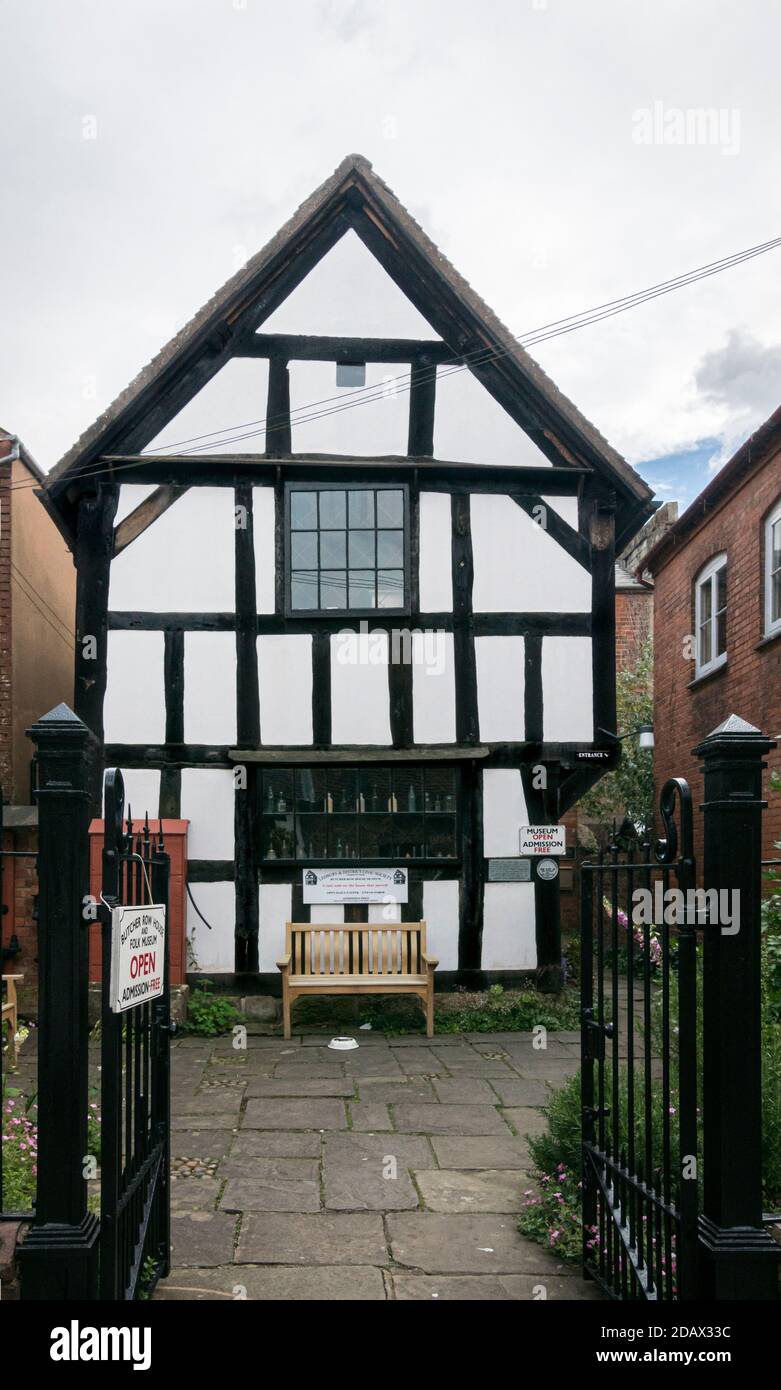 Butcher Row House museum in Church Lane in the market town of Ledbury ...
