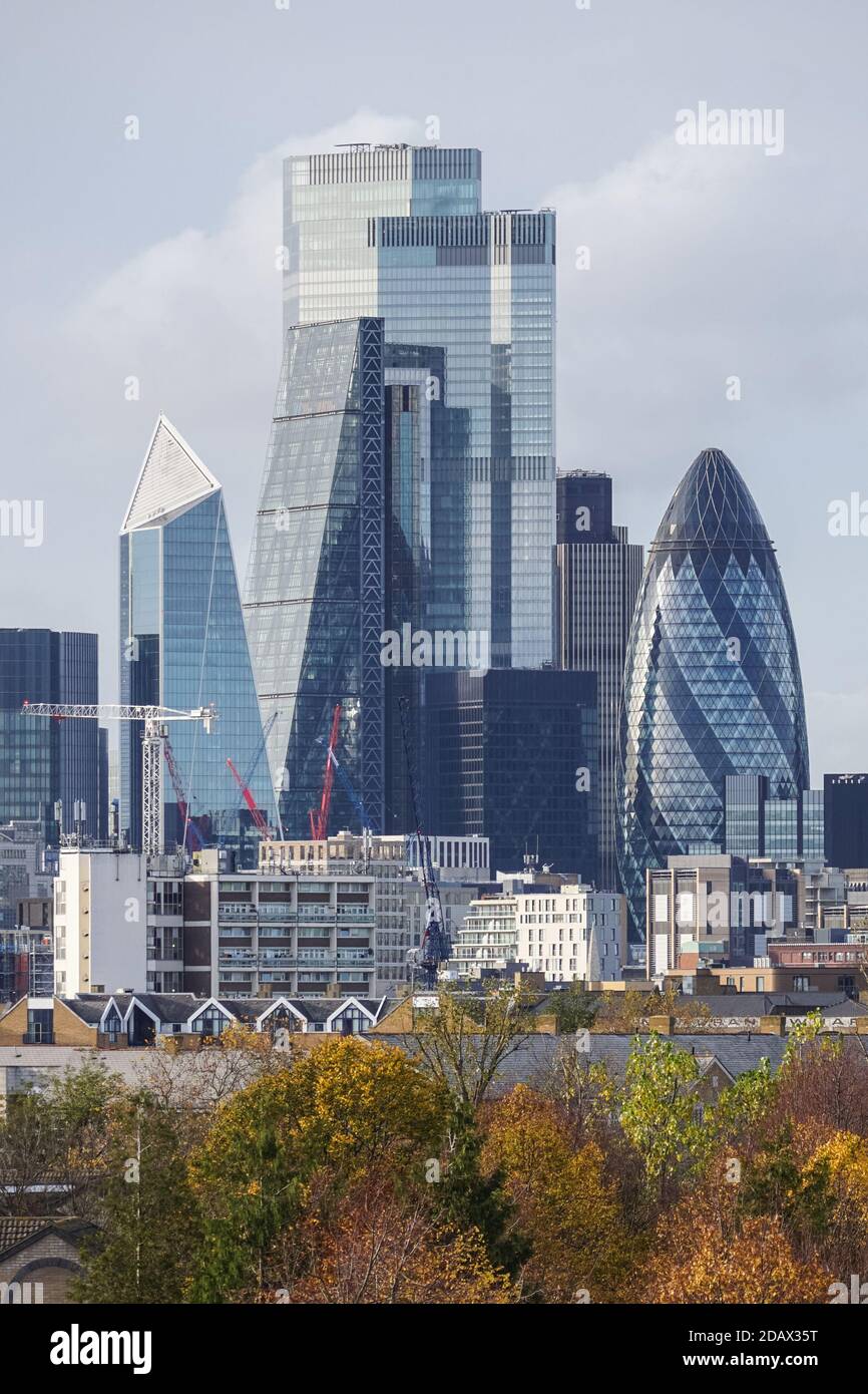 Skyscrapers in the City of London, England United Kingdom UK Stock ...