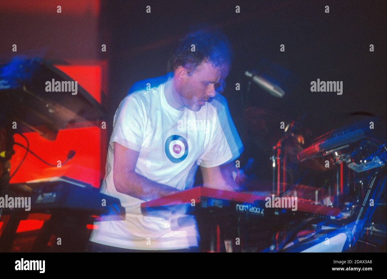 Neil Barnes of Leftfield performing at The Homelands Festival 2000 ...