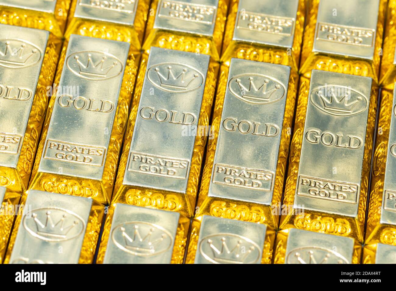 Top view of shiny gold bars stacked up in rows. Gold Bars 1000 grams ...