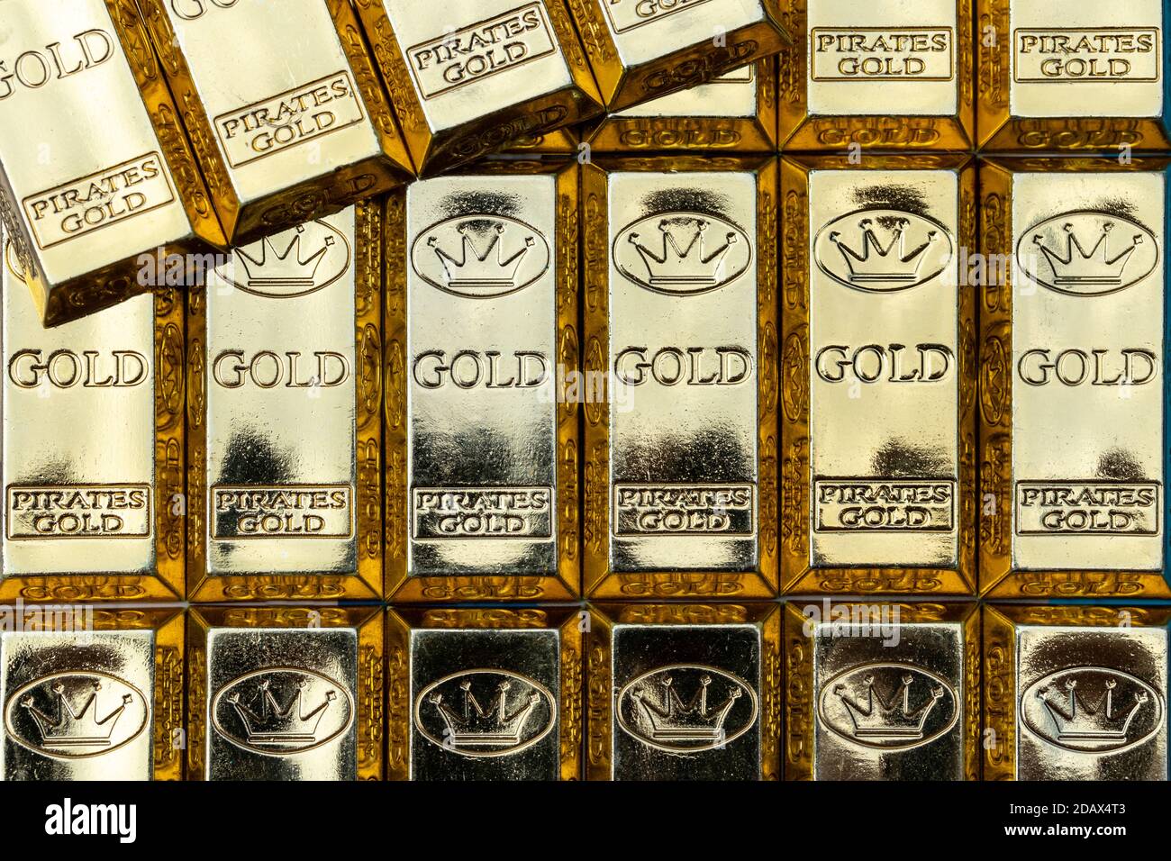 Top view of shiny gold bars stacked up in rows. Gold Bars 1000 grams ...